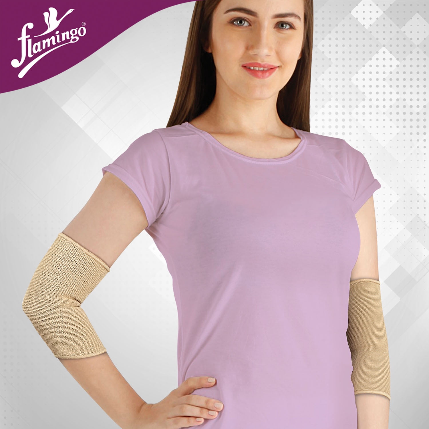 Flamingo Elbow Support - 2-Way Stretch Knit, Smooth Fabric, Full Range ...