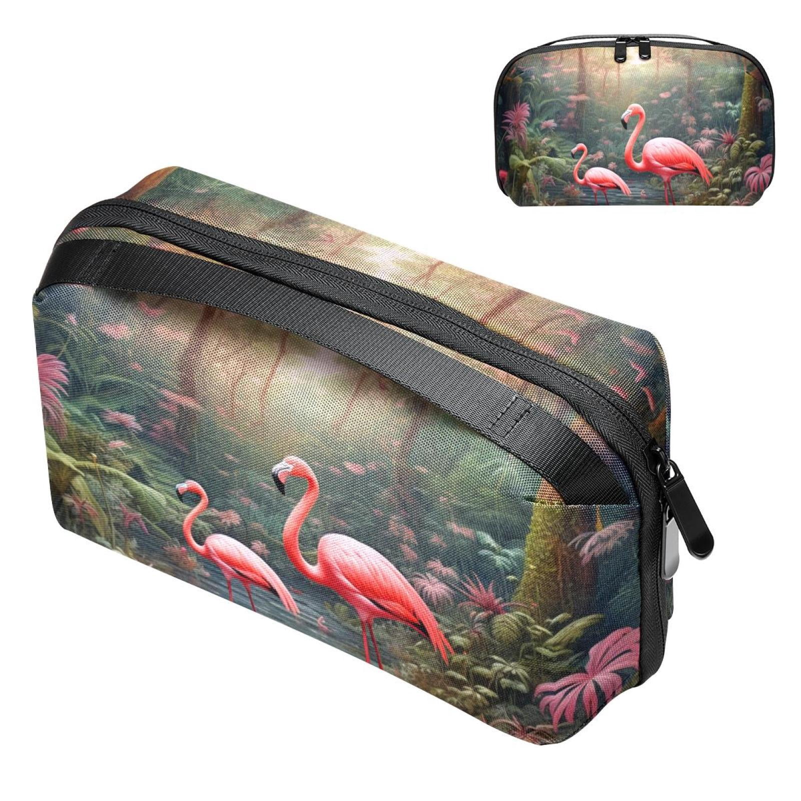 Flamingo Electronic Organizer Travel Case, Oxford Fabric Waterproof PC ...