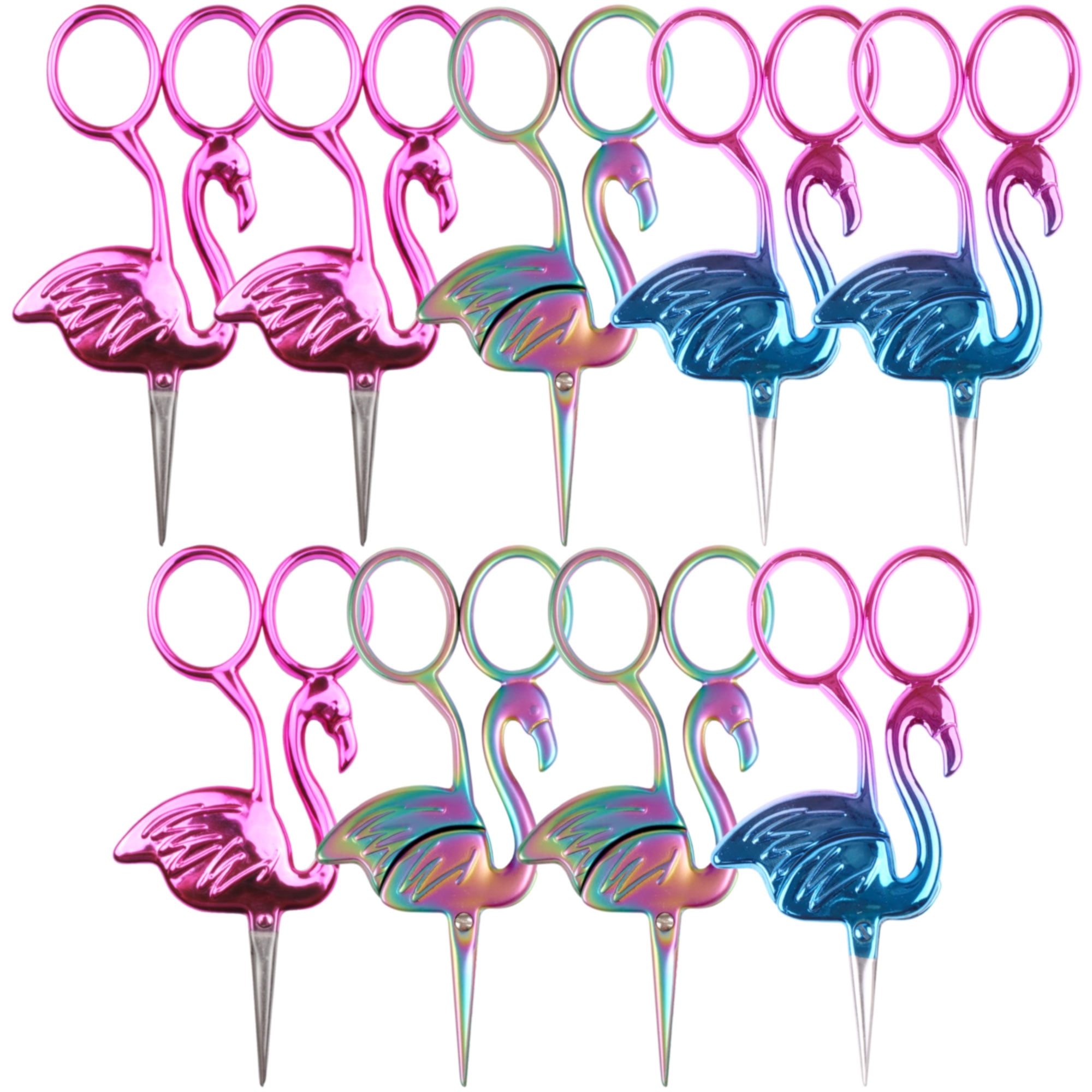 JubileeYarn Flamingo Embroidery Scissors - Pink, Rainbow, Nighshade - 9 ...
