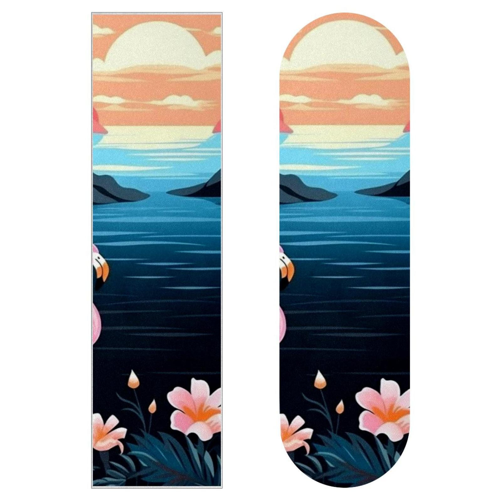 Flamingo Emery Surface Skateboard Grip Tape Stickers (Pack of Two) 8 ...