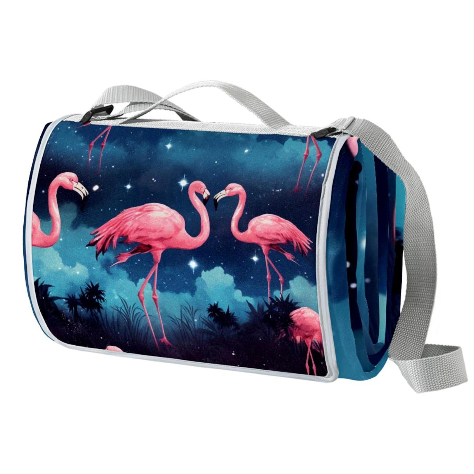 Flamingo Extra-Large Canvas Picnic Mat for Outdoor Beach Camping ...