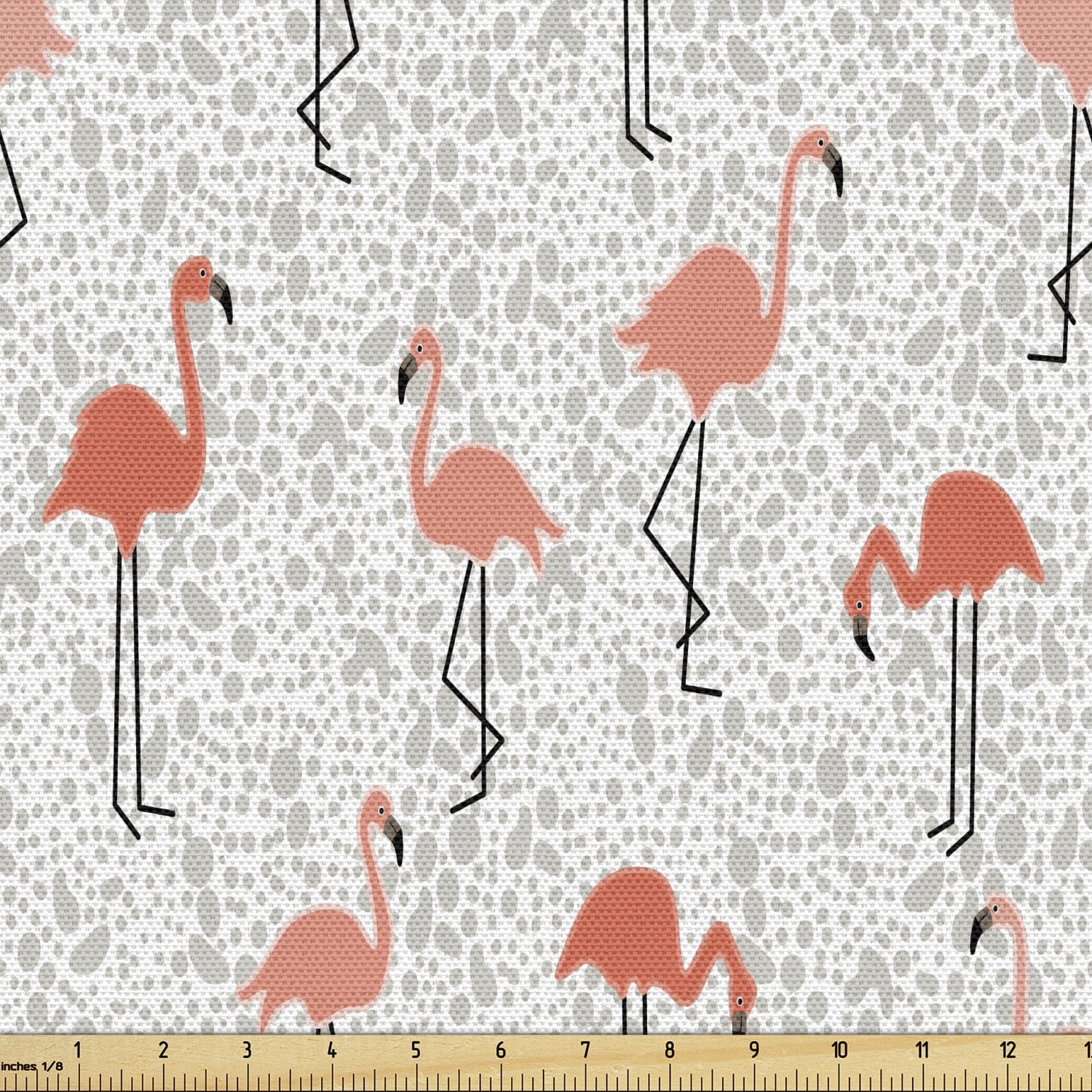 Flamingo Fabric by the Yard, Exotic Birds on Tropical Motifs Jungle ...