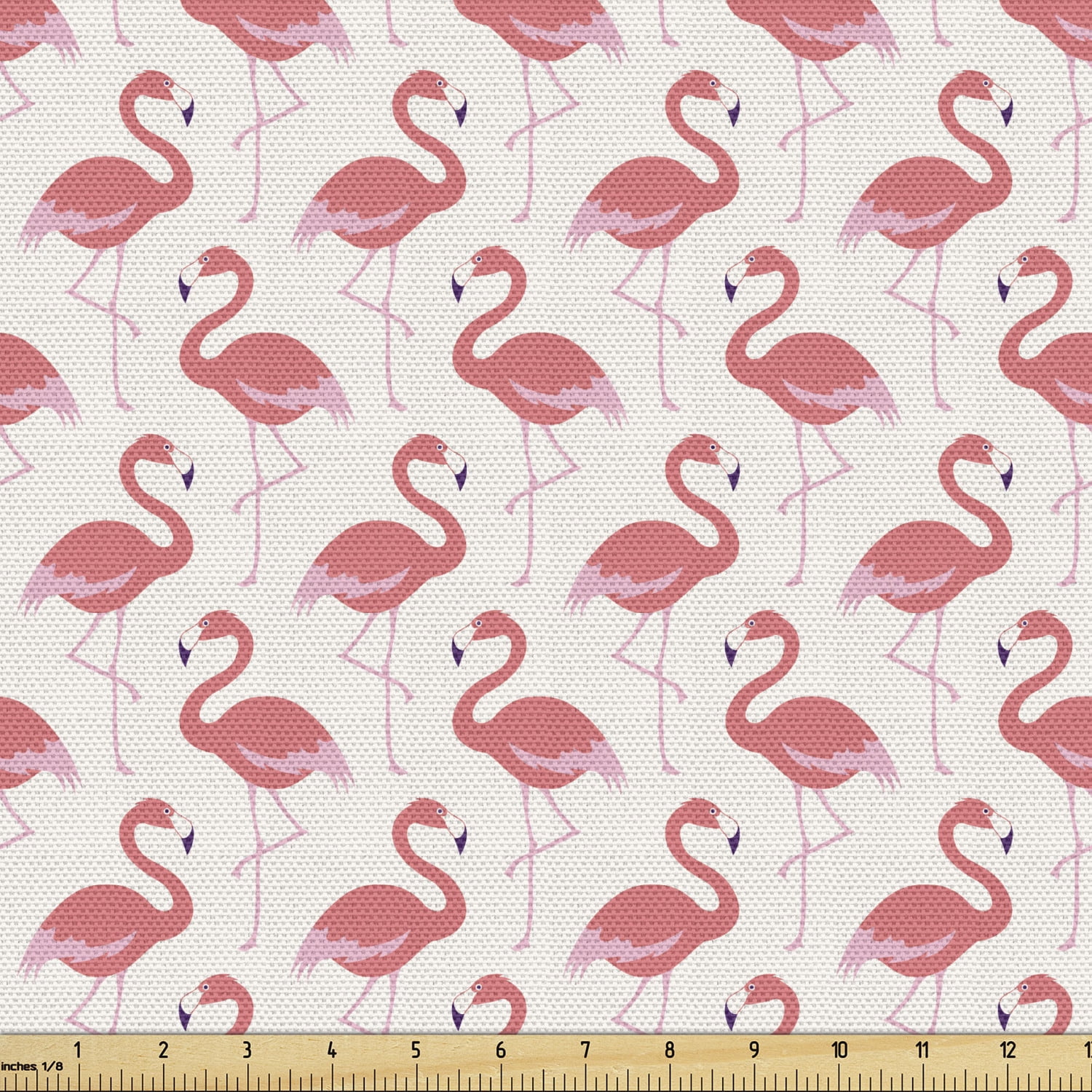 Flamingo Fabric by the Yard Upholstery, Exotic Fantasy Pattern with ...