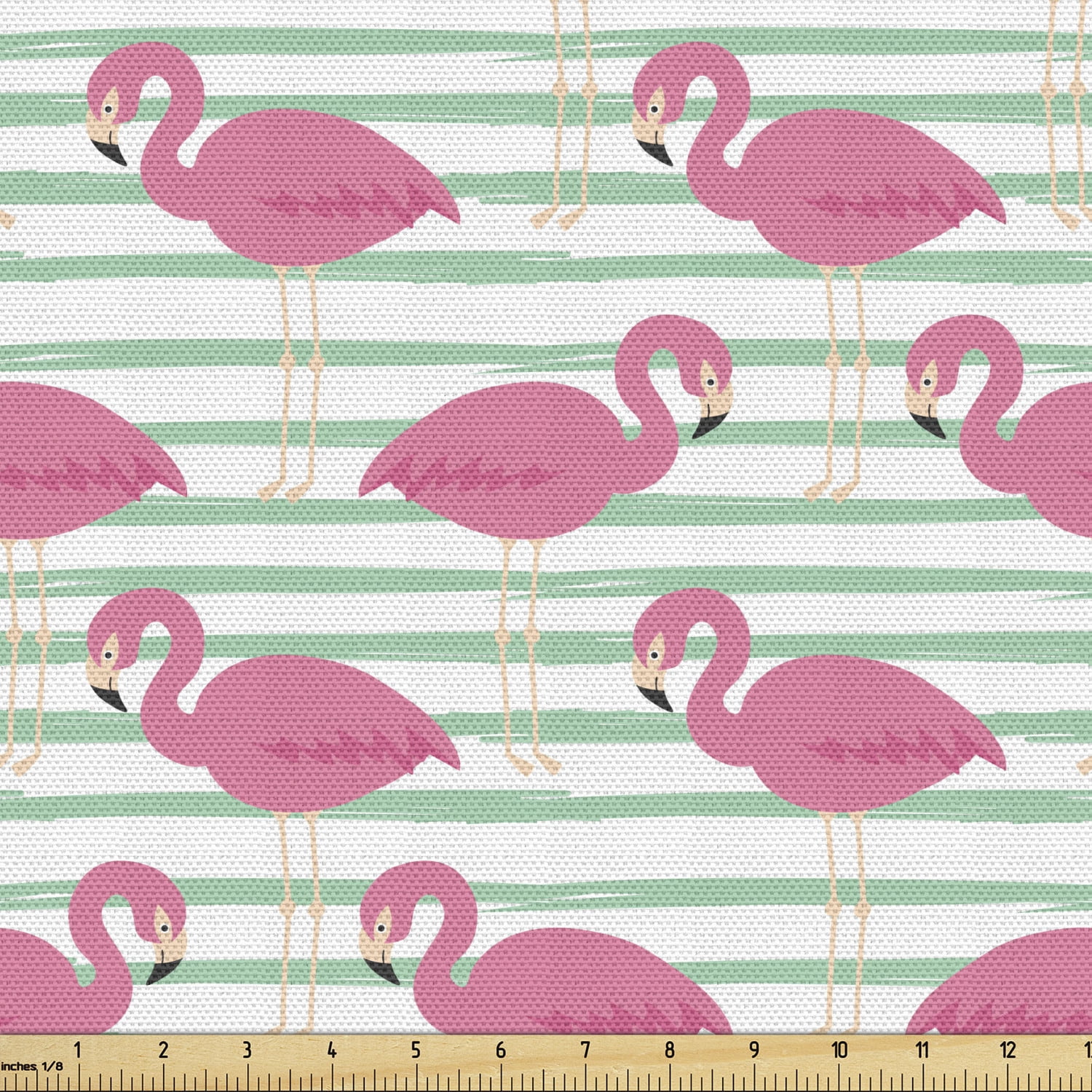 Ambesonne Flamingo Fabric by the Yard Upholstery, Exotic Summer ...