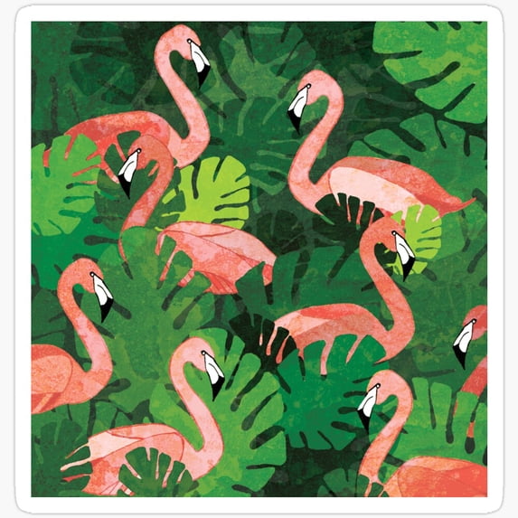 Flamingo Fever Sticker Phone Decal Water Bottle Stickers Car Decals ...