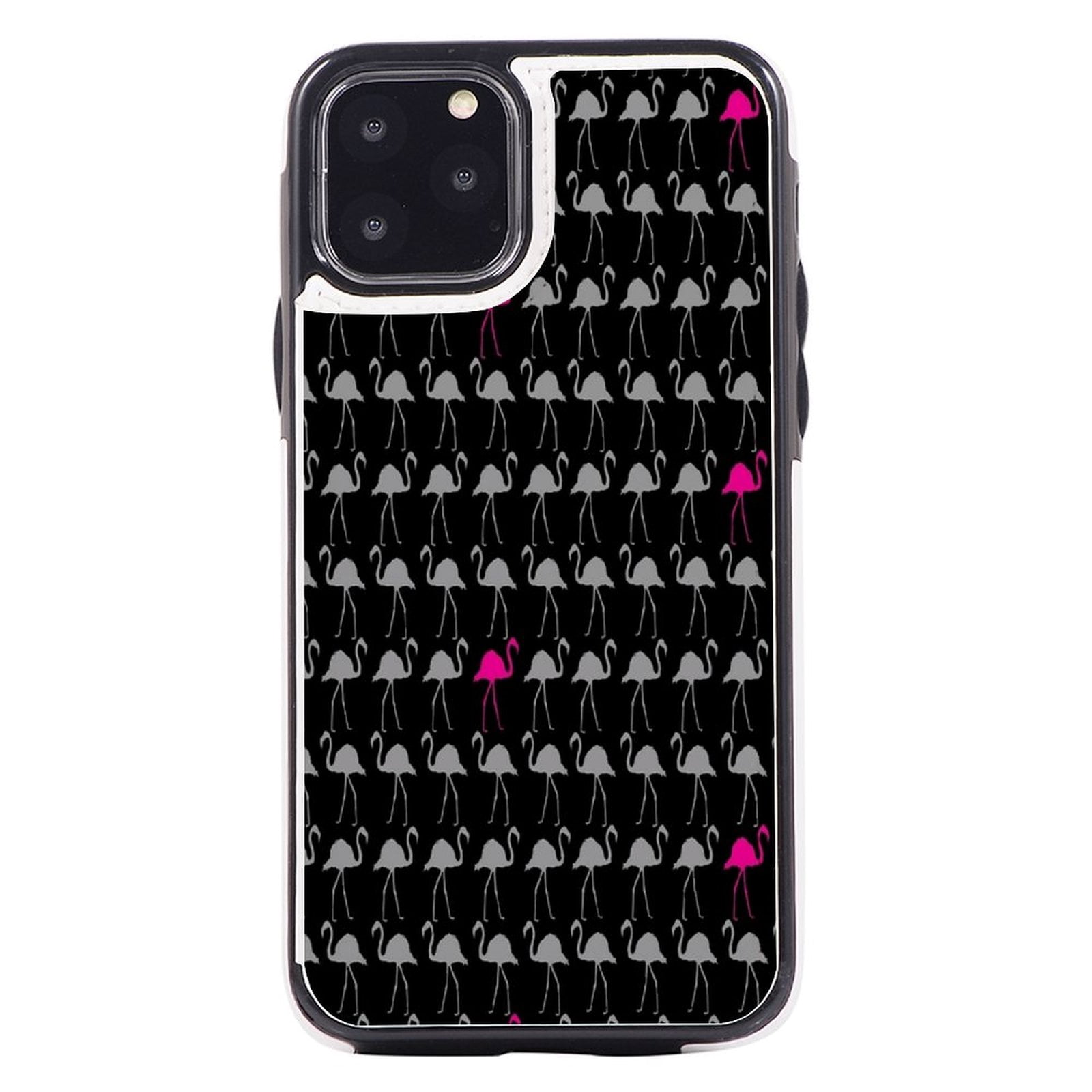 Flamingo Flock Leather Wallet Case for iPhone 16 15 14 13 12 11 Pro Max ...
