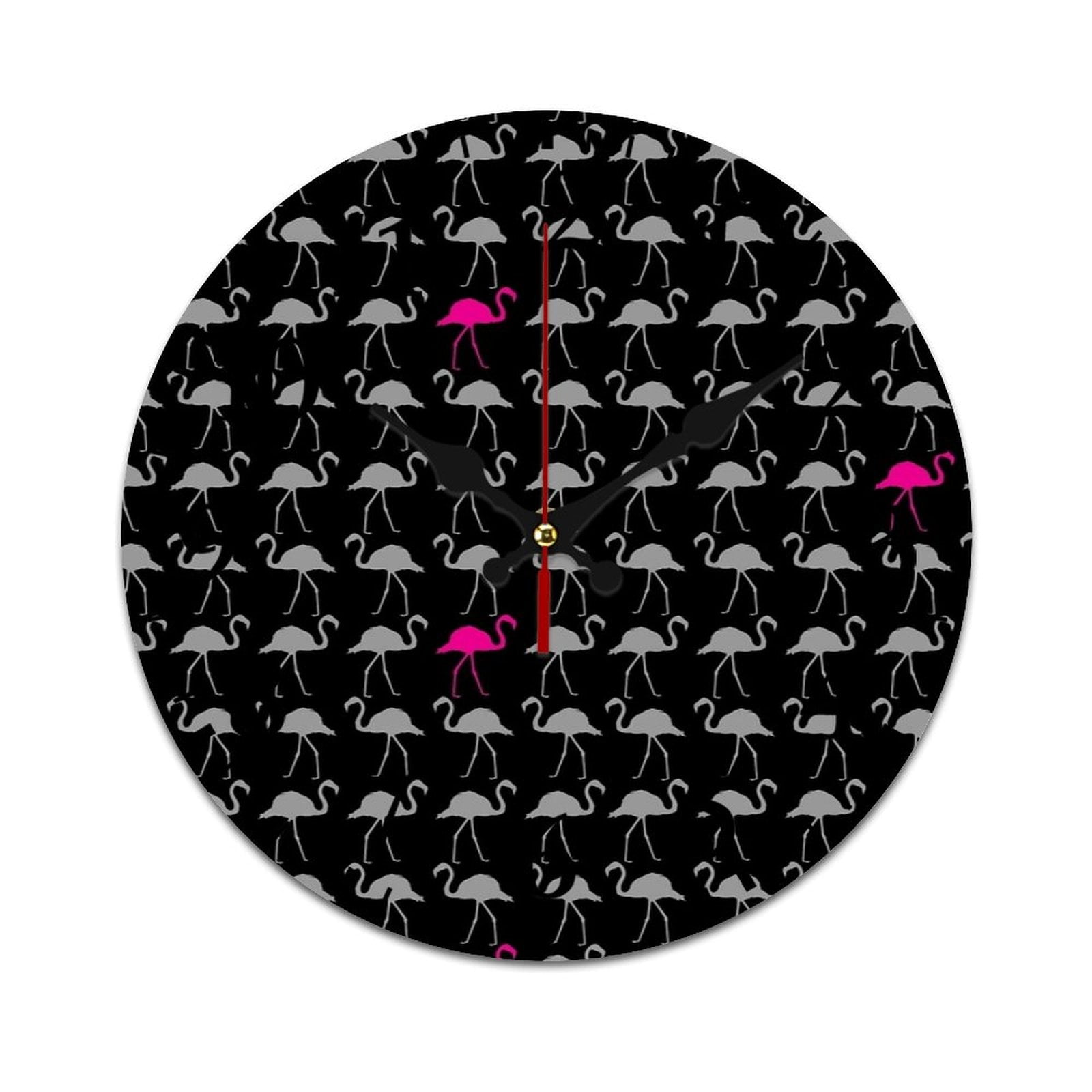 Flamingo Flock Wall Clock Modern Design Clocks Wall Hanging Home Office ...