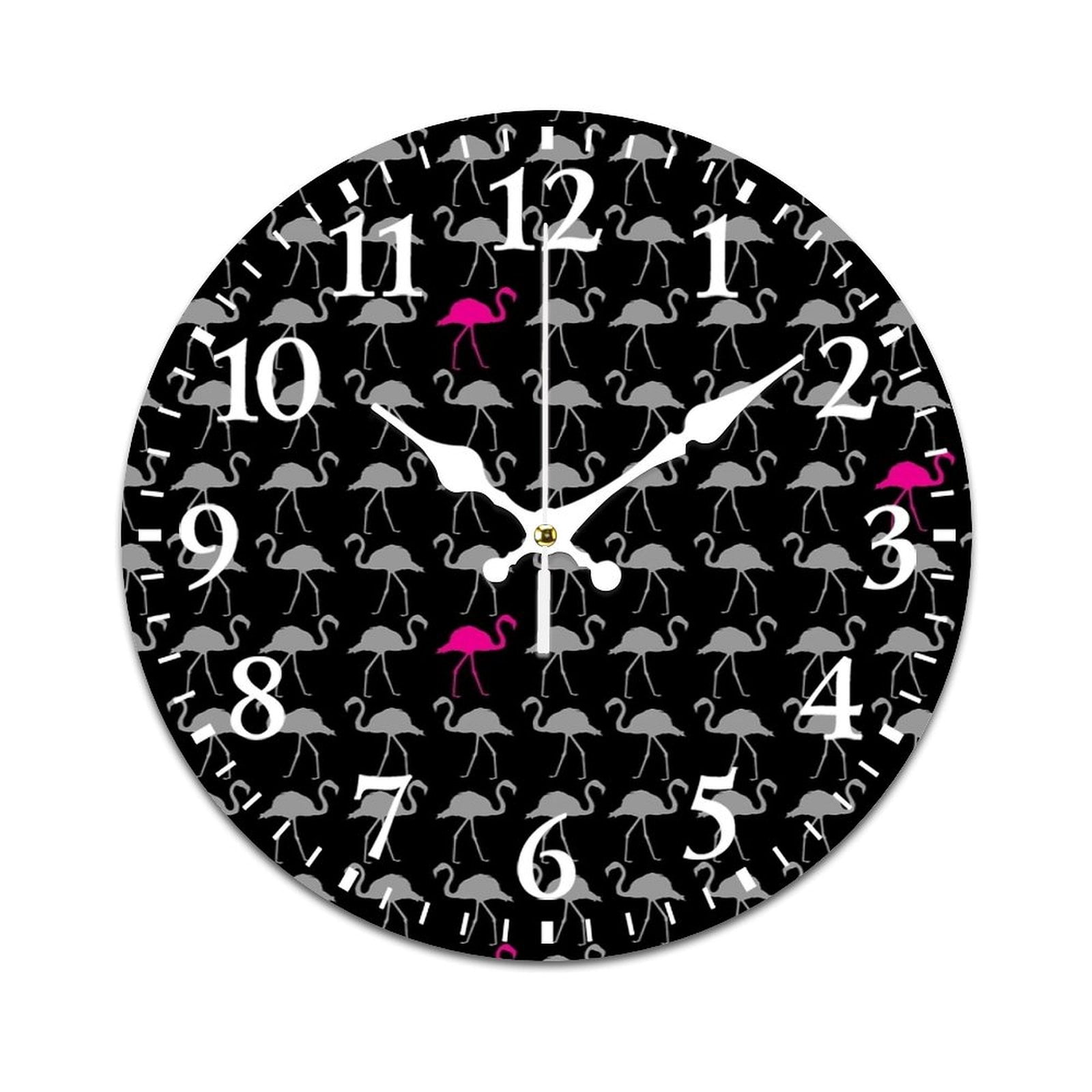 Flamingo Flock Wall Clock Modern Design Clocks Wall Hanging Home Office ...