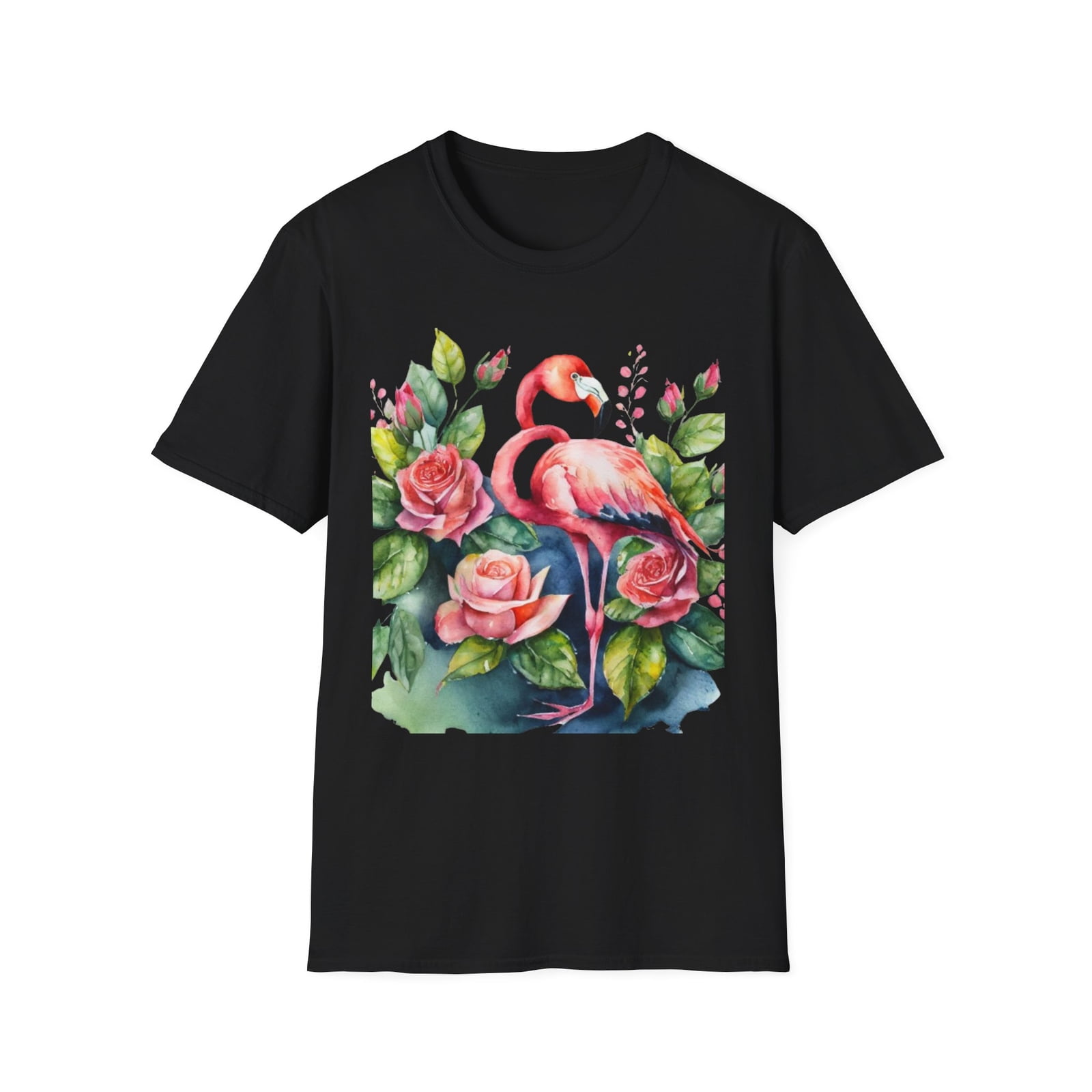Flamingo Floral T-Shirt, Tropical Summer Tee, Gift for Her, Vacation ...