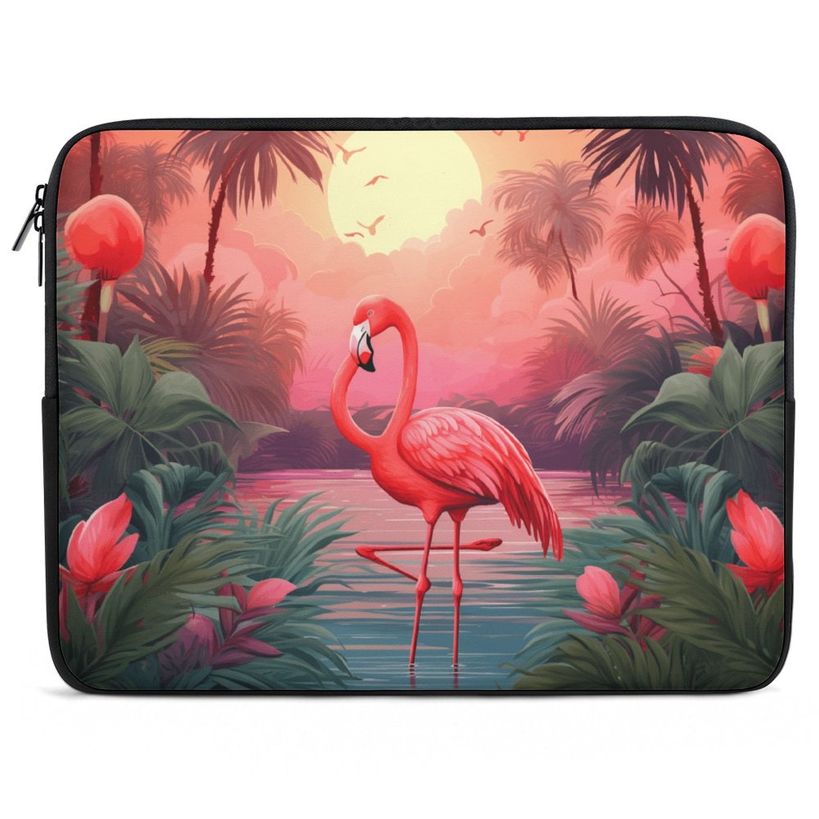 Flamingo Flower Tropical Laptop Case Bag Sleeve Portable Crossbody ...