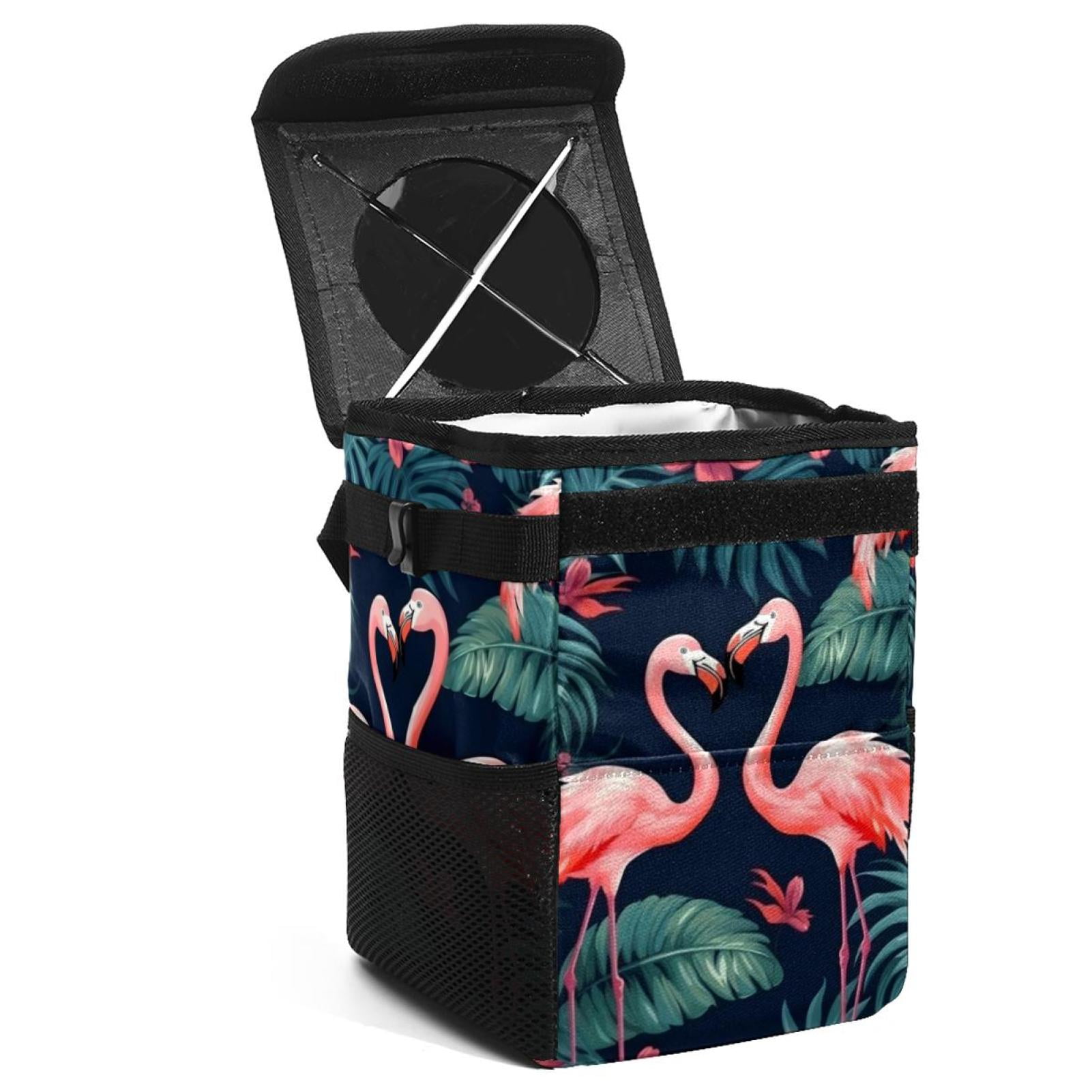 Flamingo Foldable Car Garbage Can with Lid, Leak-proof, Hanging Storage ...