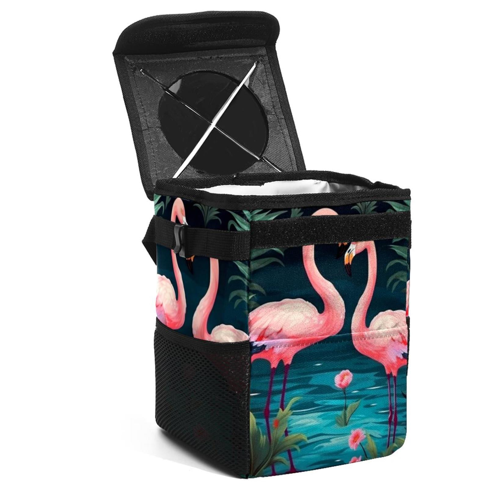 Flamingo Foldable Car Trash Can with Lid, Leak-Proof, Hanging Storage ...