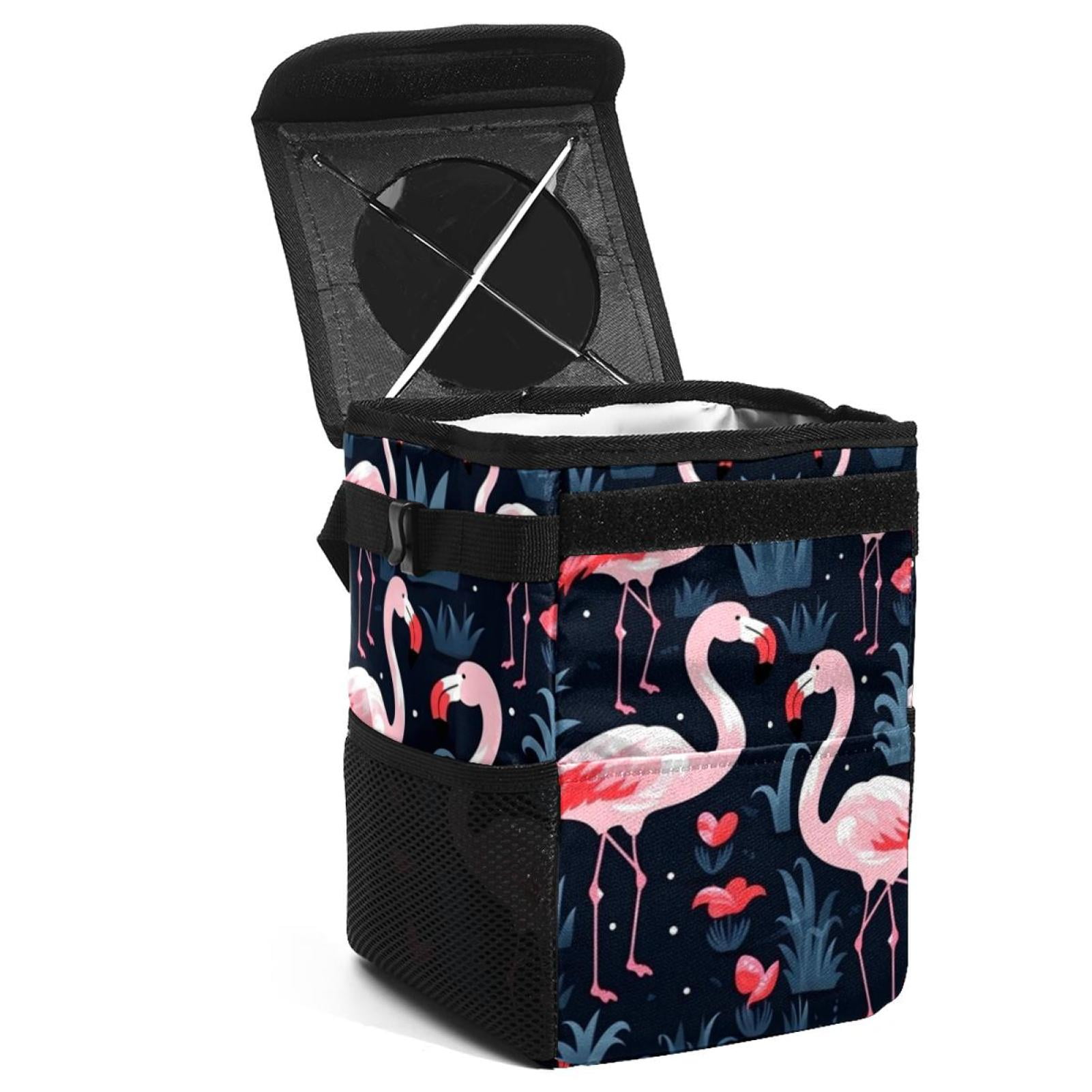 Flamingo Foldable Car Trash Can with Lid, Leak-proof Hanging Storage ...