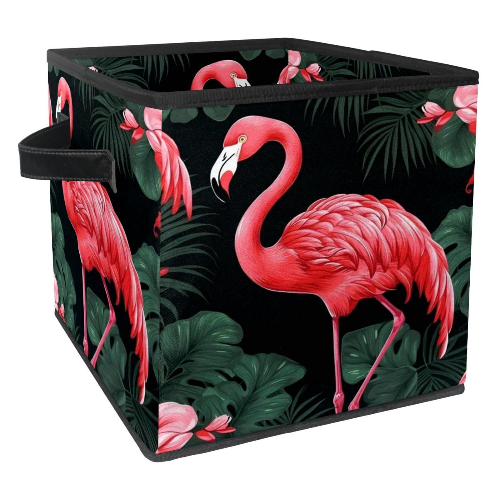 Flamingo Foldable Cube Organizer with Handle, 10.8"x10.5"x10.6", Large ...