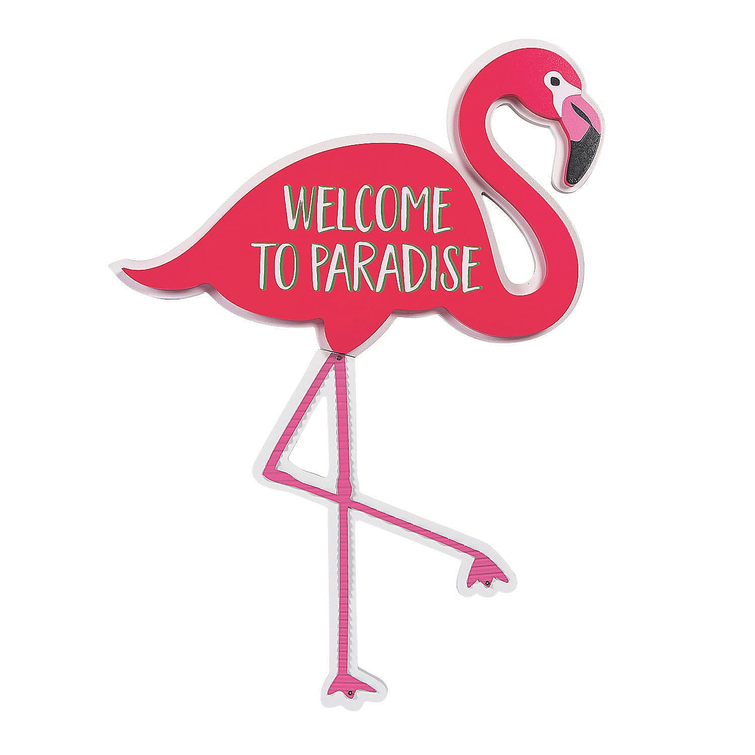 Flamingo Front Door Sign W Saying - Home Decor - 1 Piece - Walmart.com