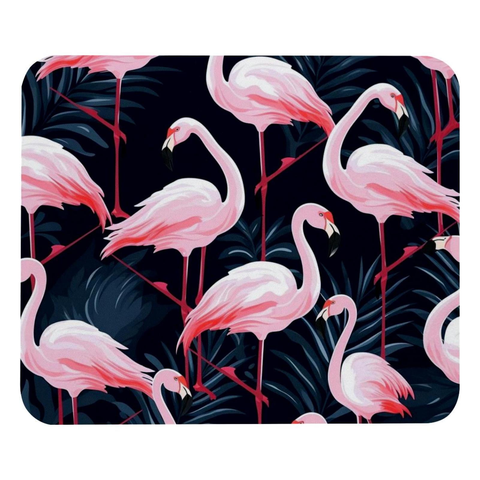 Flamingo Gaming Mouse Pad Desk Mat, Square 8.3x9.8 Inch Non-Slip Rubber ...