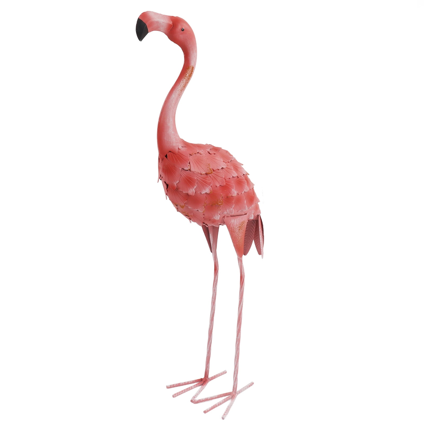 Flamingo Garden Statue Lifelike Iron Flamingo Statue Color Painting ...