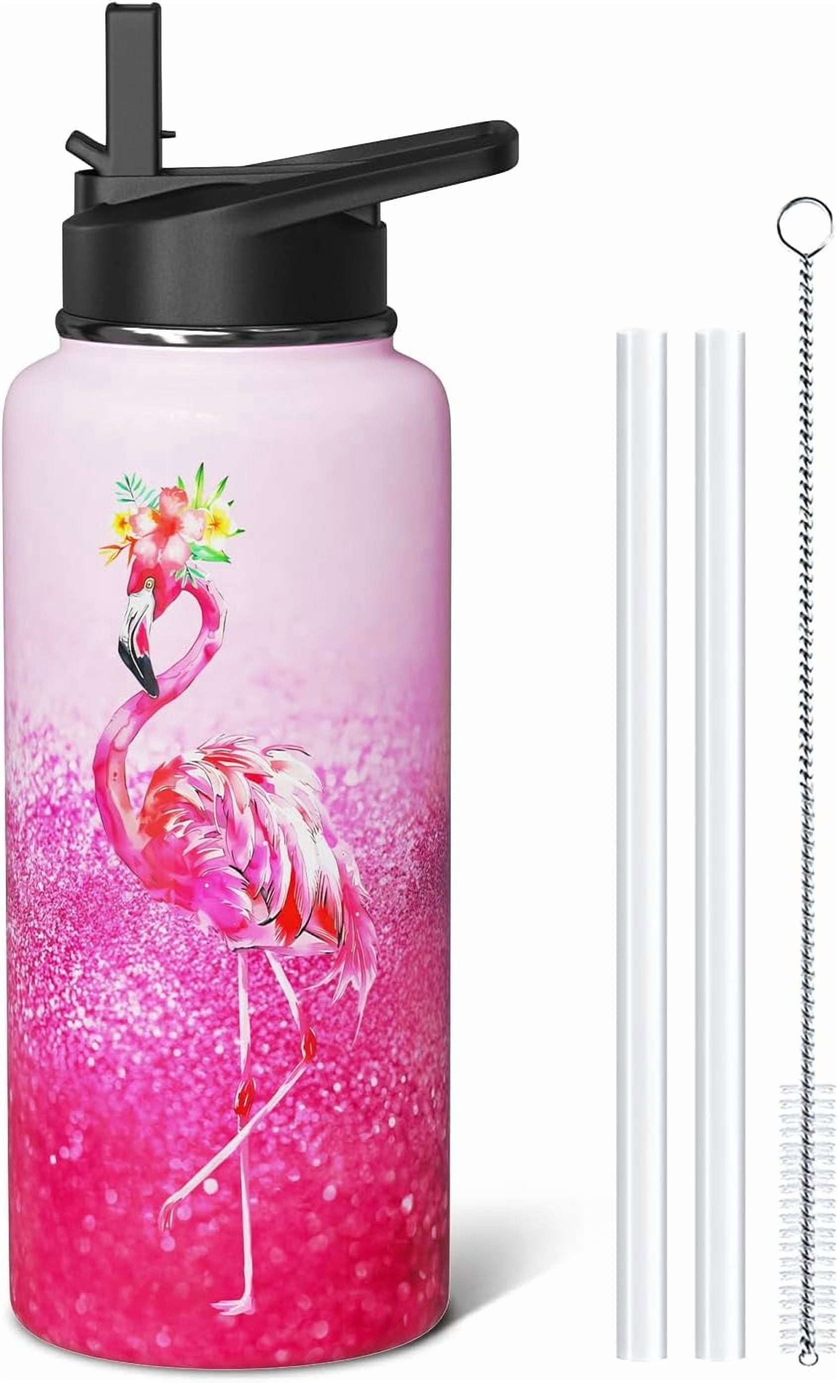 Flamingo Gifts 32oz Water Bottles for Women Girls, Pastel Aesthetic ...
