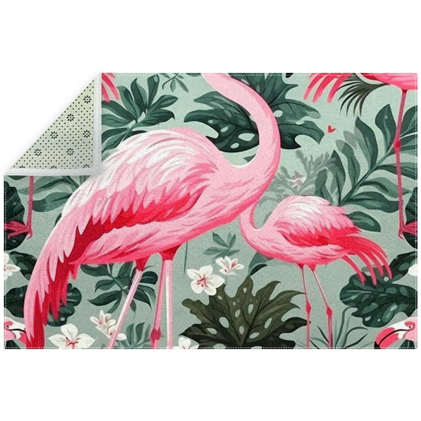 Flamingo Gray Polyester Door Mat | Indoor/Outdoor Welcome Mat for Home ...