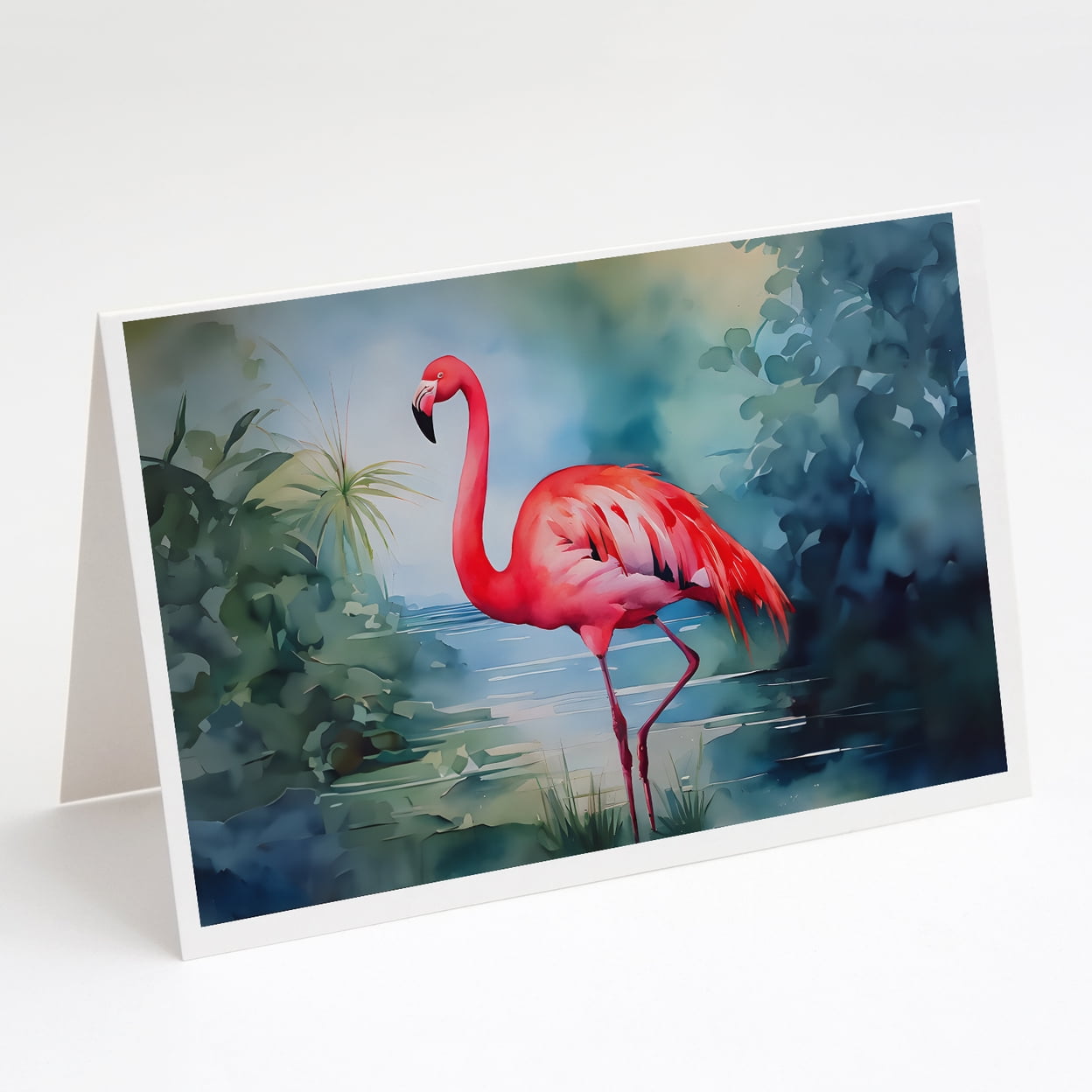 Flamingo Greeting Cards Pack of 8 7 in x 5 in - Walmart.com