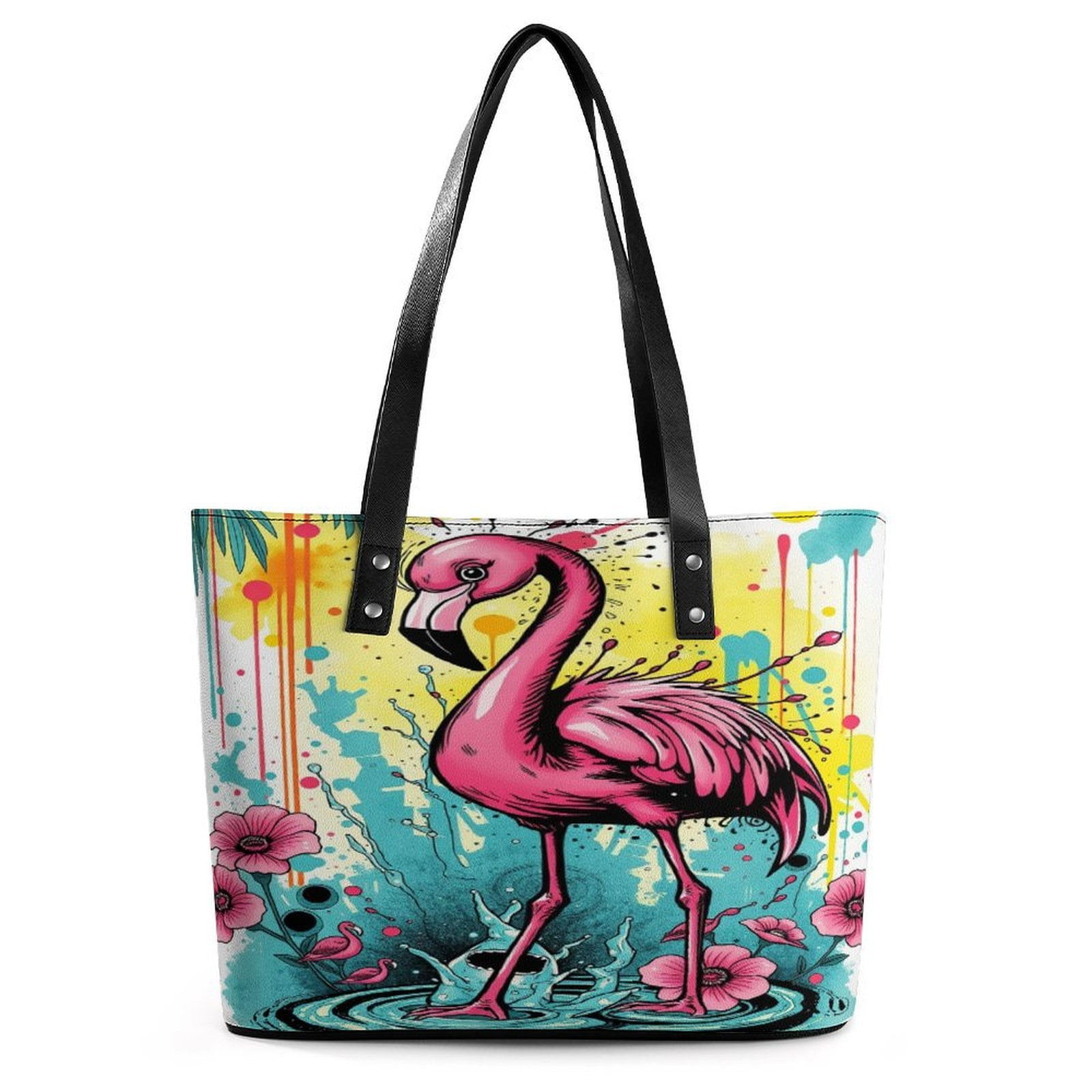 Flamingo Handbags PU Leather Shoulder Bag Tote Bag Top-Handle Hand Bags ...