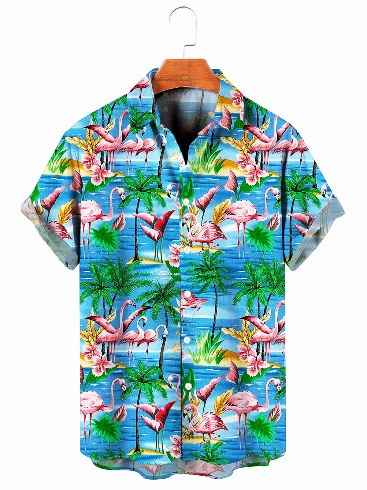 Flamingo Hawaiian Shirt, Beach Hawaii Shirt, Cool Button Down Hawaiian ...