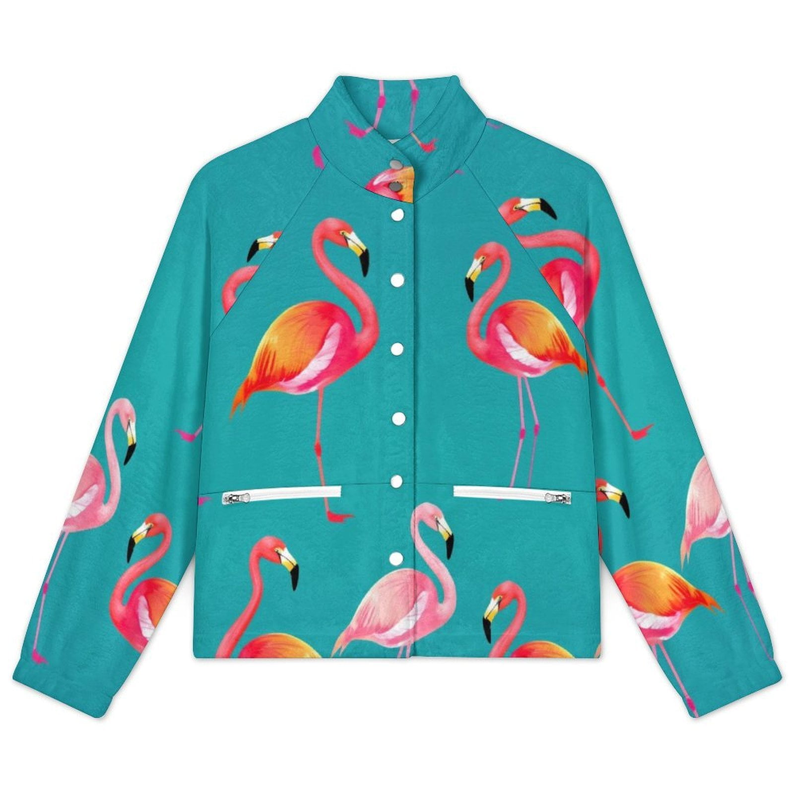 Flamingo Jacket Women's Stand Collar Warm Outwear Autumn Winter Female ...