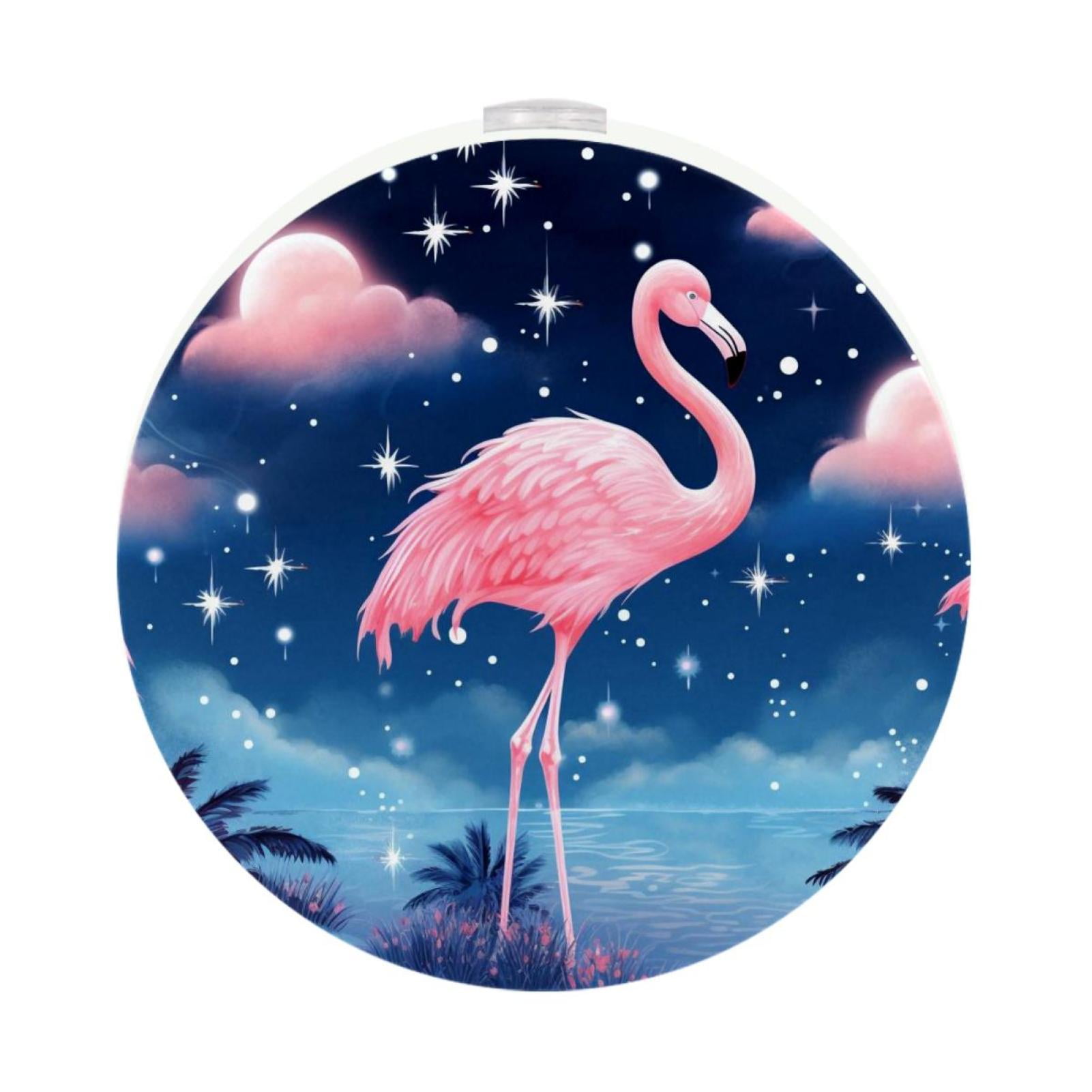 Flamingo LED Round Night Light - 2 Pack, Plug-in Motion Sensor Wall ...