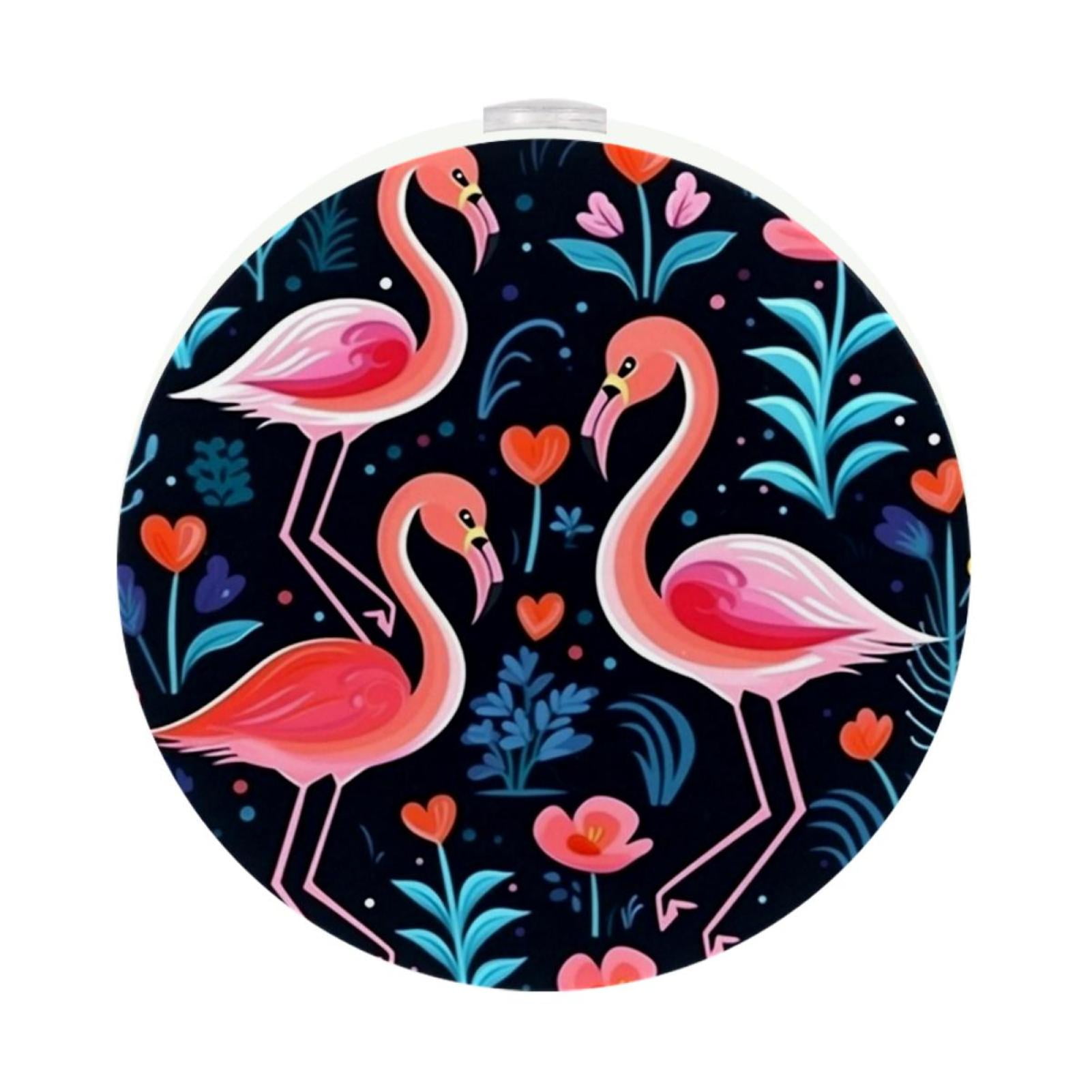 Flamingo LED Round Night Light - 2PCS, Compact and Energy-Efficient Illumination Solution, Ideal ...