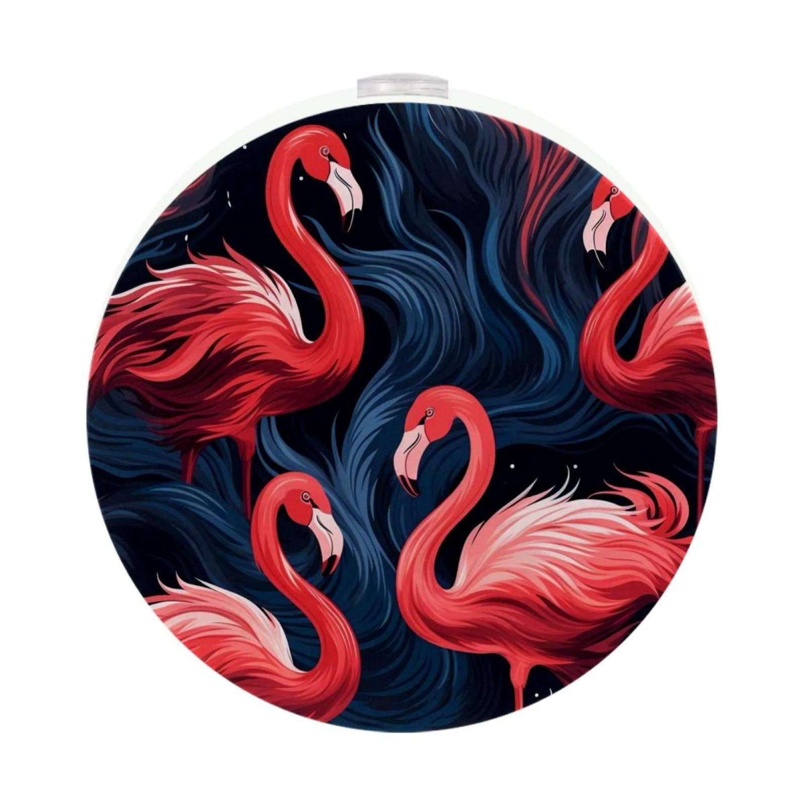 Flamingo LED Round Night Light-2PCS, Plug-in Mini Wall Socket Soft ...