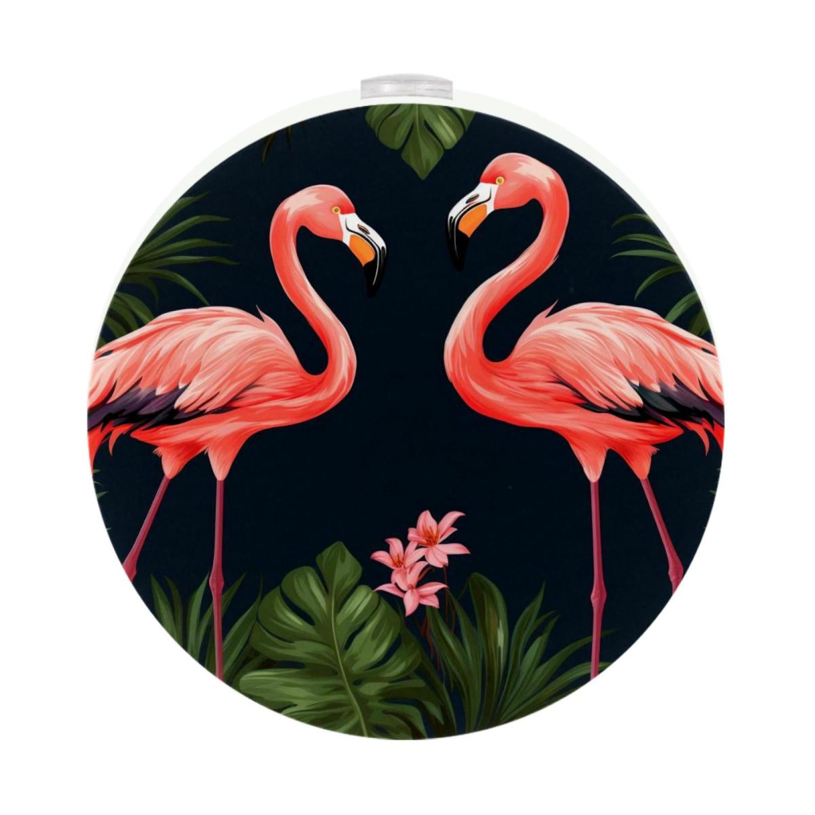 Flamingo LED Round Night Light-2PCS Ultra Bright Candle Battery Powered ...