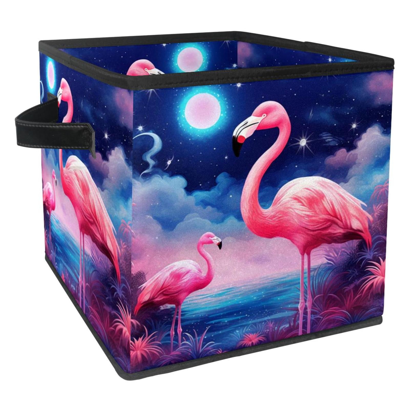 Flamingo Large Capacity Foldable Cube Organizer with Handle, 10.8"x10.5 ...