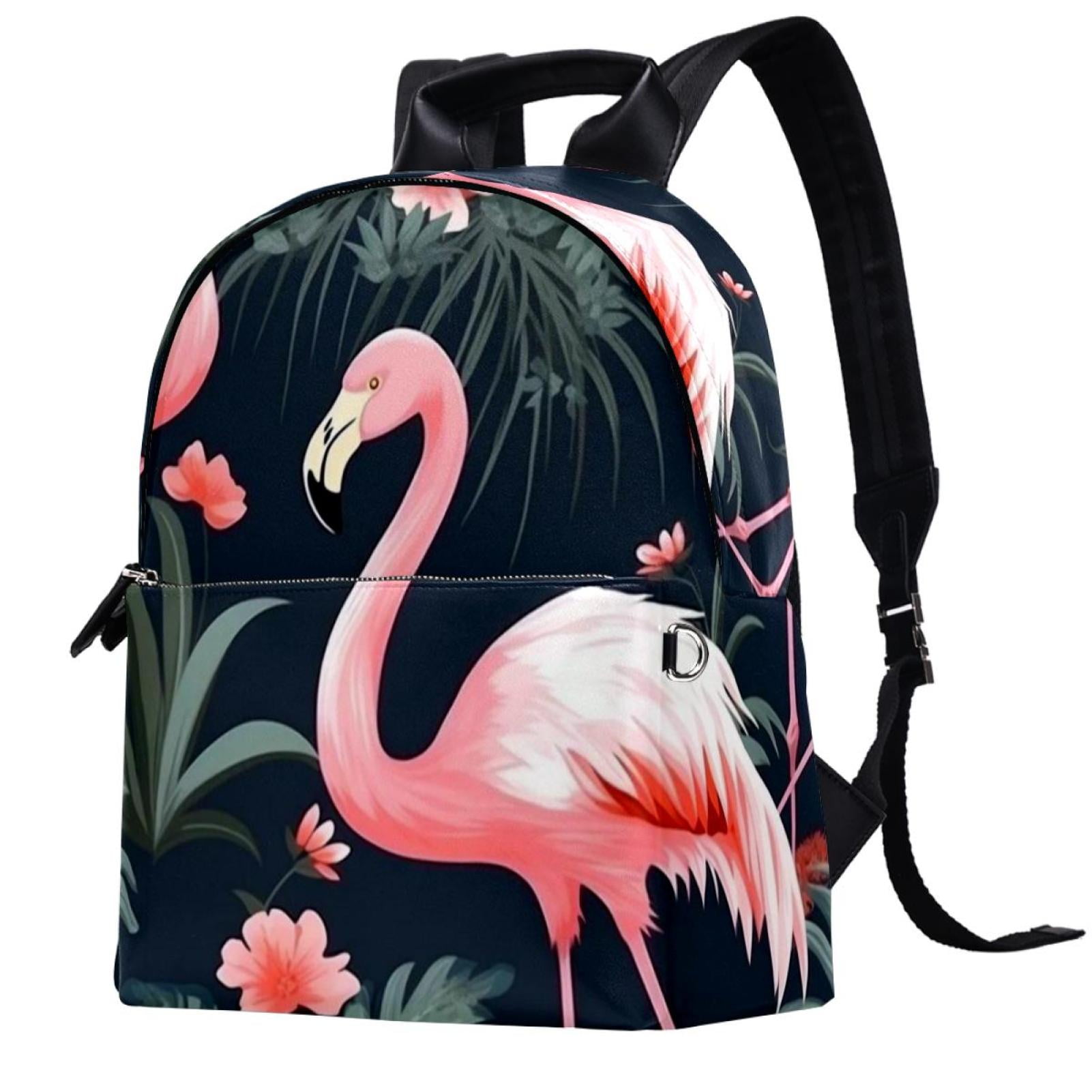Flamingo Large Leather School Bags Cute Backpacks with Printed Design ...