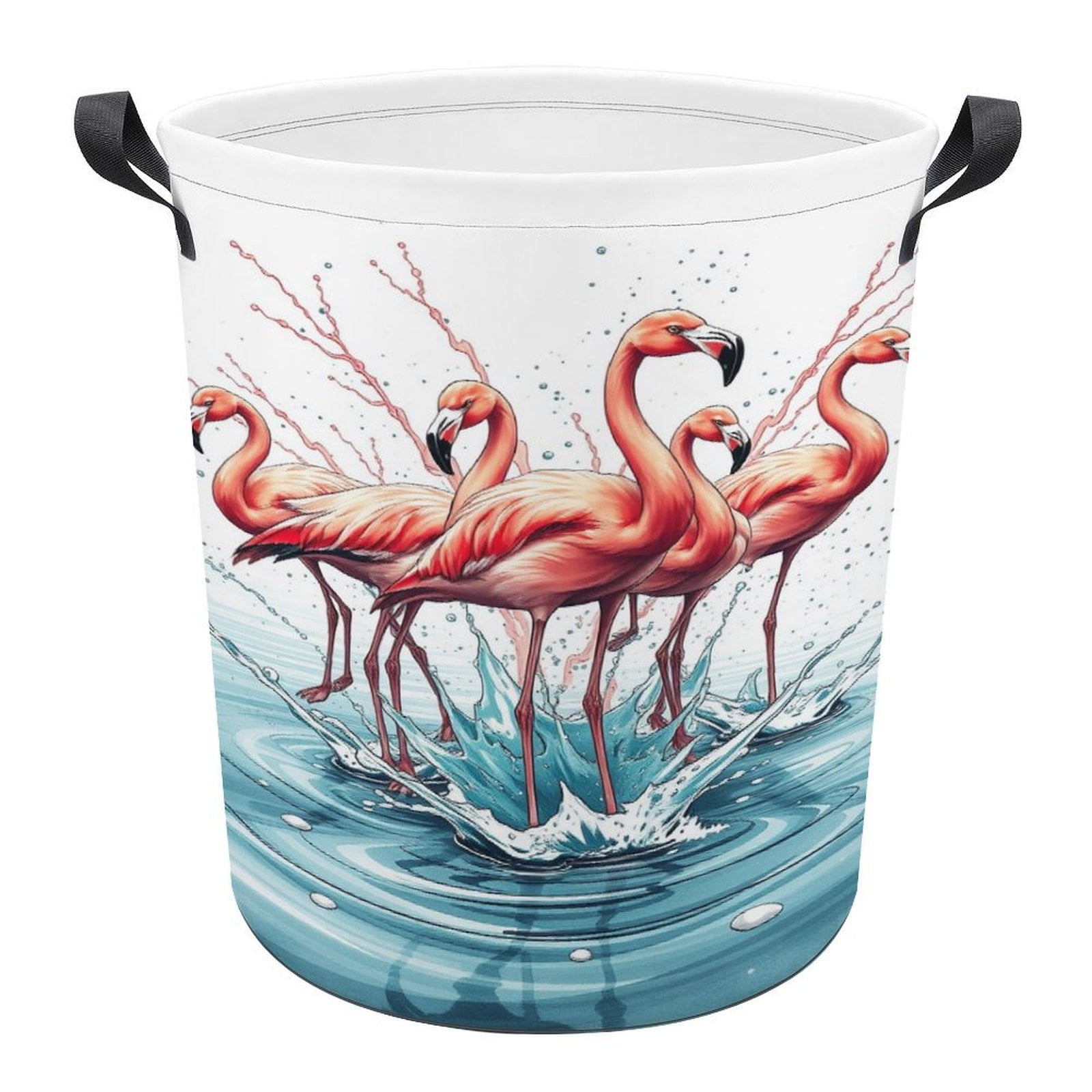 Flamingo Laundry Basket Foldable Physical Culture Clothes Hamper for ...