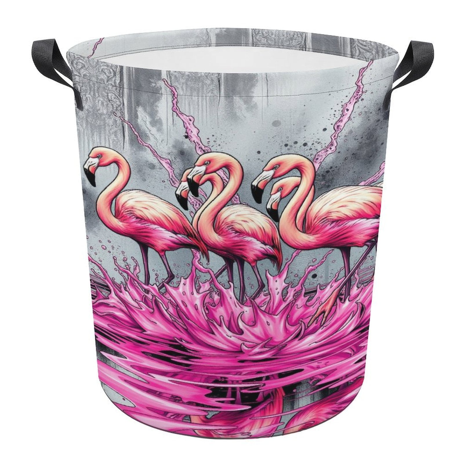 Flamingo Laundry Basket Foldable Physical Culture Clothes Hamper for ...