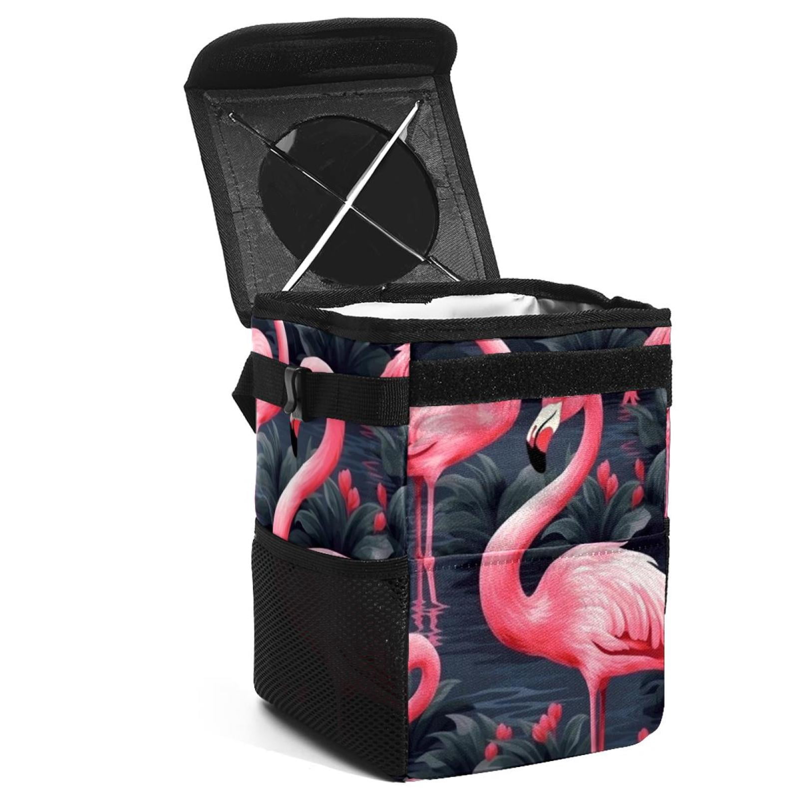 Flamingo Leak-Proof Foldable Car Garbage Can with Lid and Hanging ...
