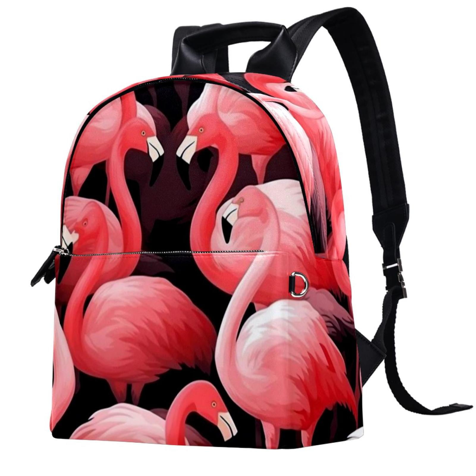 Flamingo Lightweight Leather Backpack with Adjustable Shoulder Straps ...