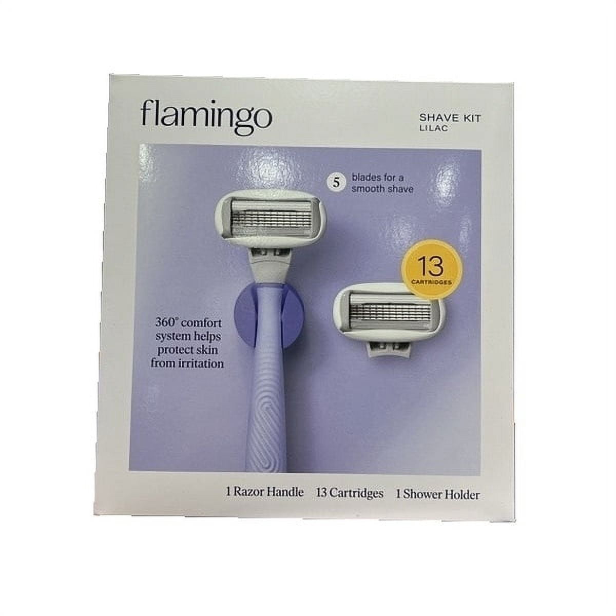 Flamingo Lilac Shave Kit, Razor Handle + 13 Cartridges - Walmart.com