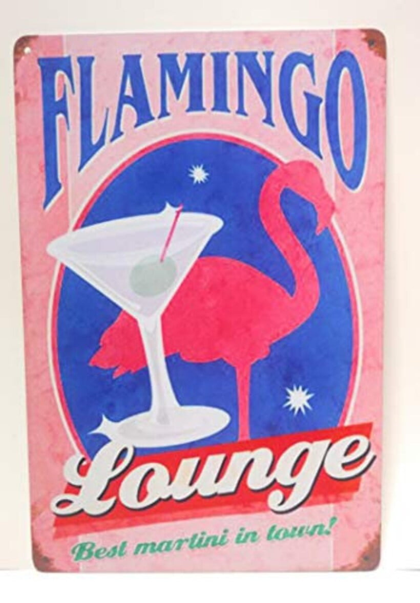 Flamingo Lounge. Best Martini In Town Sign. Cocktail Sign, Man Cave Bar ...
