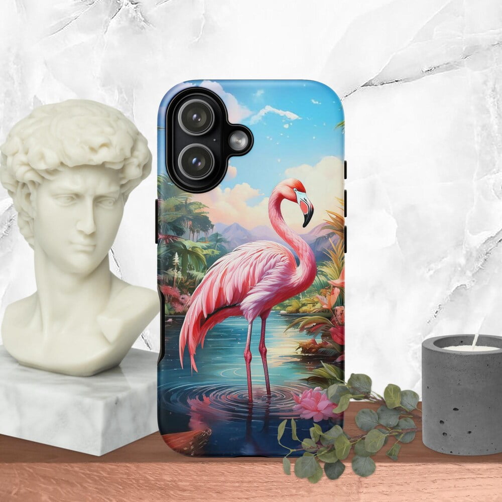 Flamingo Mirage Tropical Pastel Paradise Beachcore Phone Case 17 16 15 ...