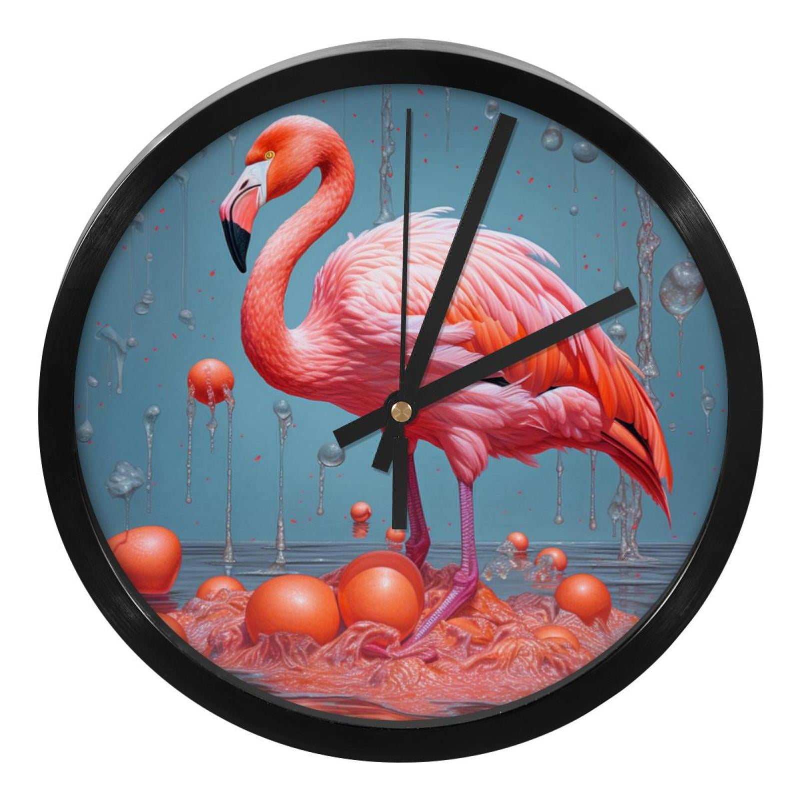 Flamingo Modern Wall Clock - Precise Quartz Movement, Perfect Mother's ...
