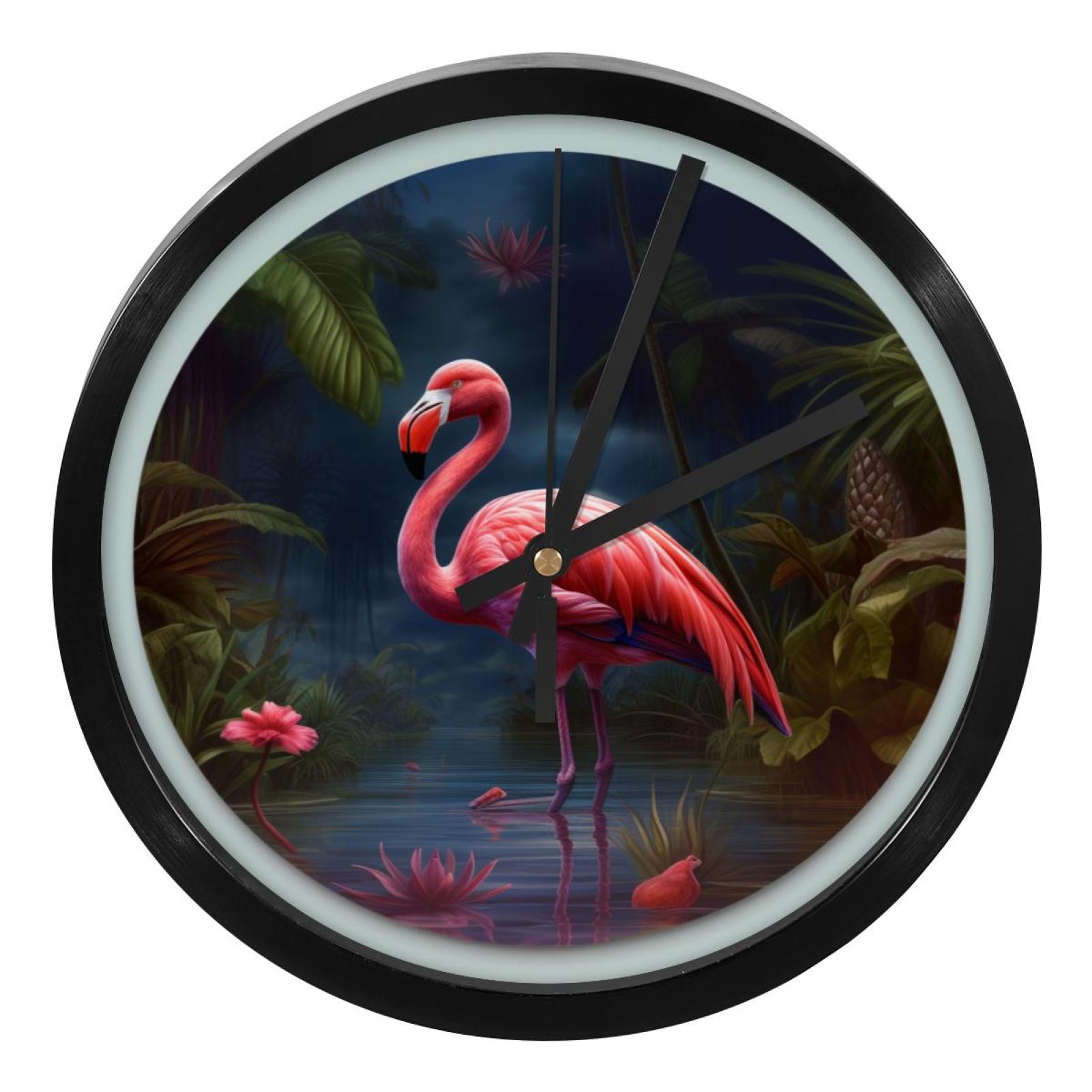 Flamingo Modern Wall Clocks - Mothers Day Decor for Mom - Silent Quartz ...
