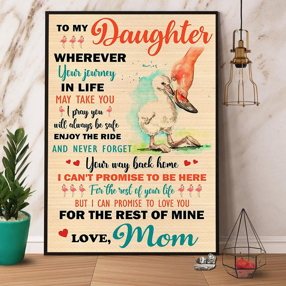 Flamingo Mom To My Daughter Love You For The Rest Of Mine Paper Poster ...