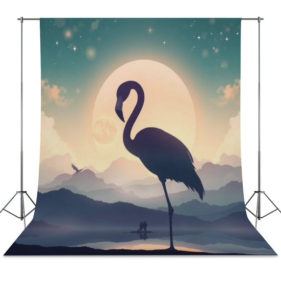 Flamingo Moon Landscape Photography Backdrops Adult Photostudio Props ...