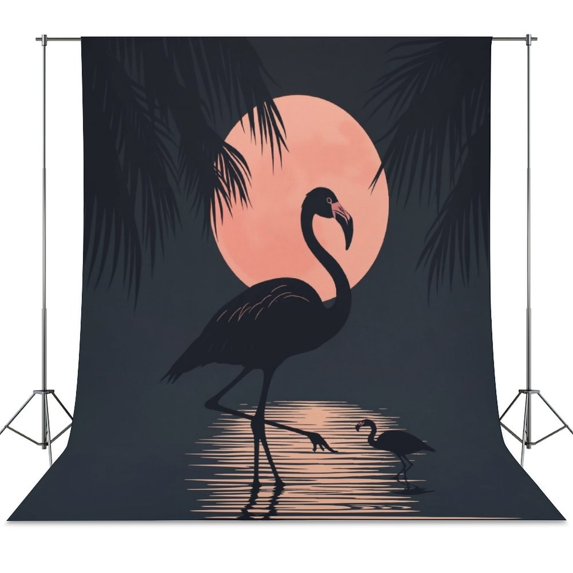 Flamingo Moon Scene Photography Backdrops Adult Photostudio Props ...