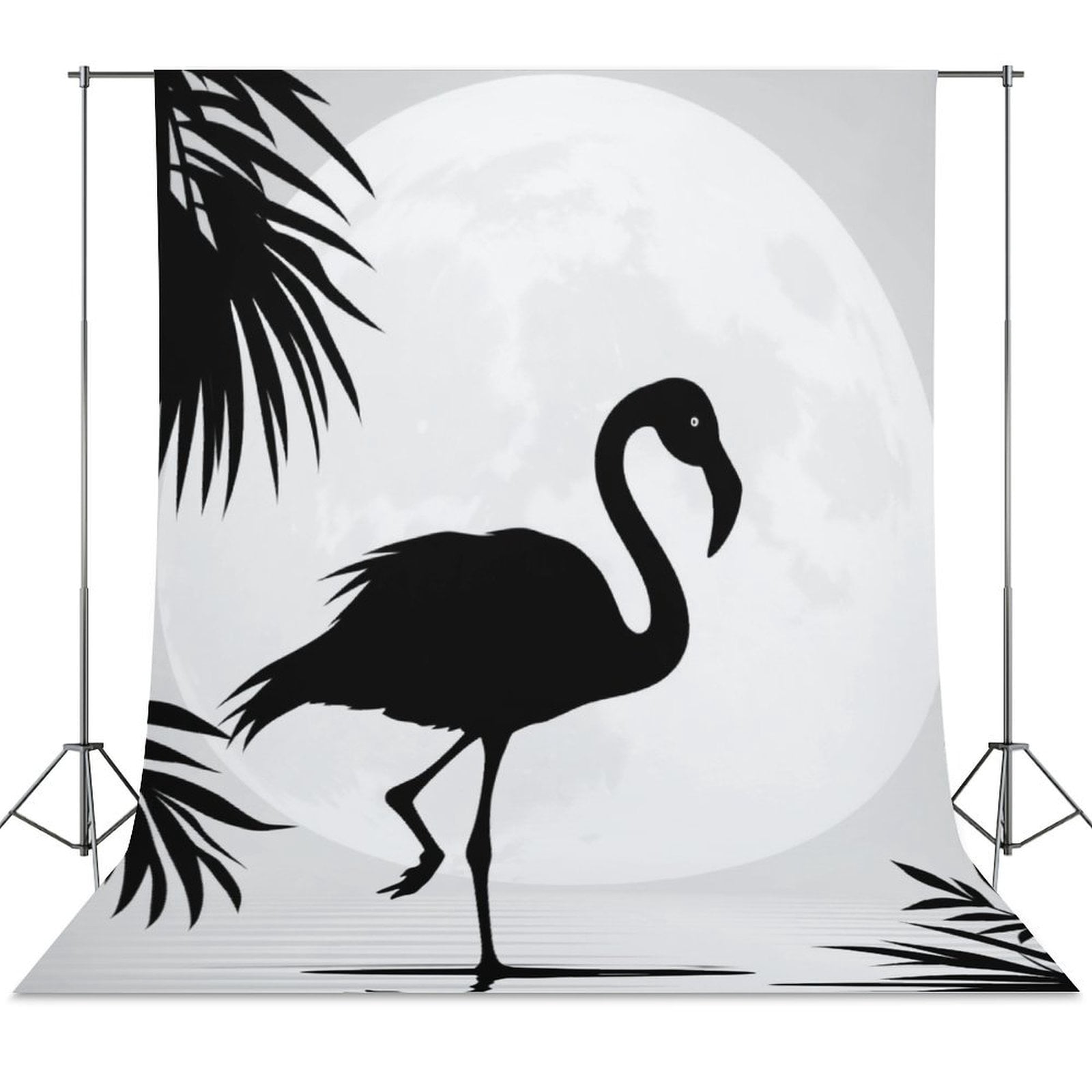 Flamingo Moon Silhouette Backdrop Baby Shower Newborn Portrait Girl Boy ...