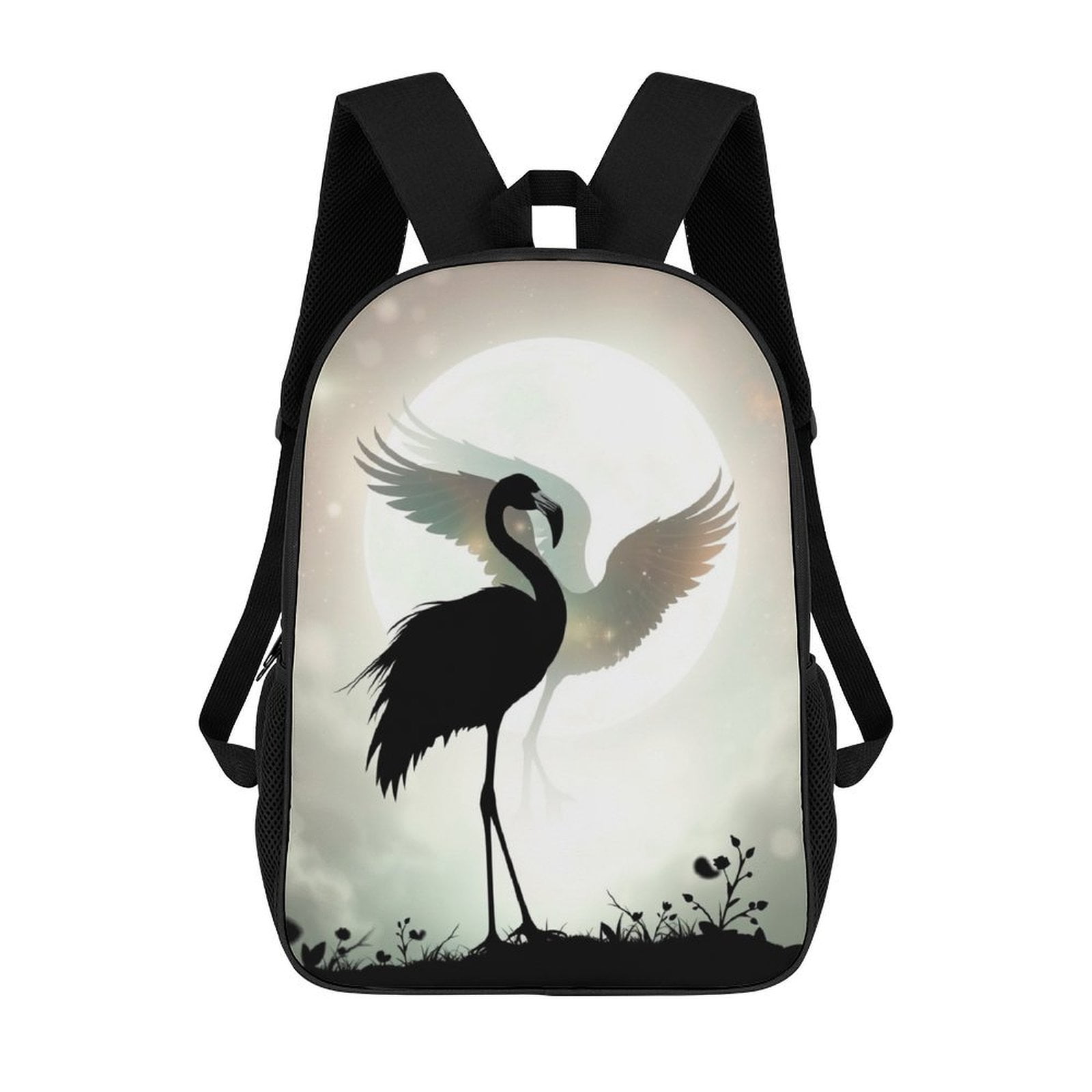 Flamingo Moon Silhouette Backpacks For Teenagers Backpacks 17 Inch ...