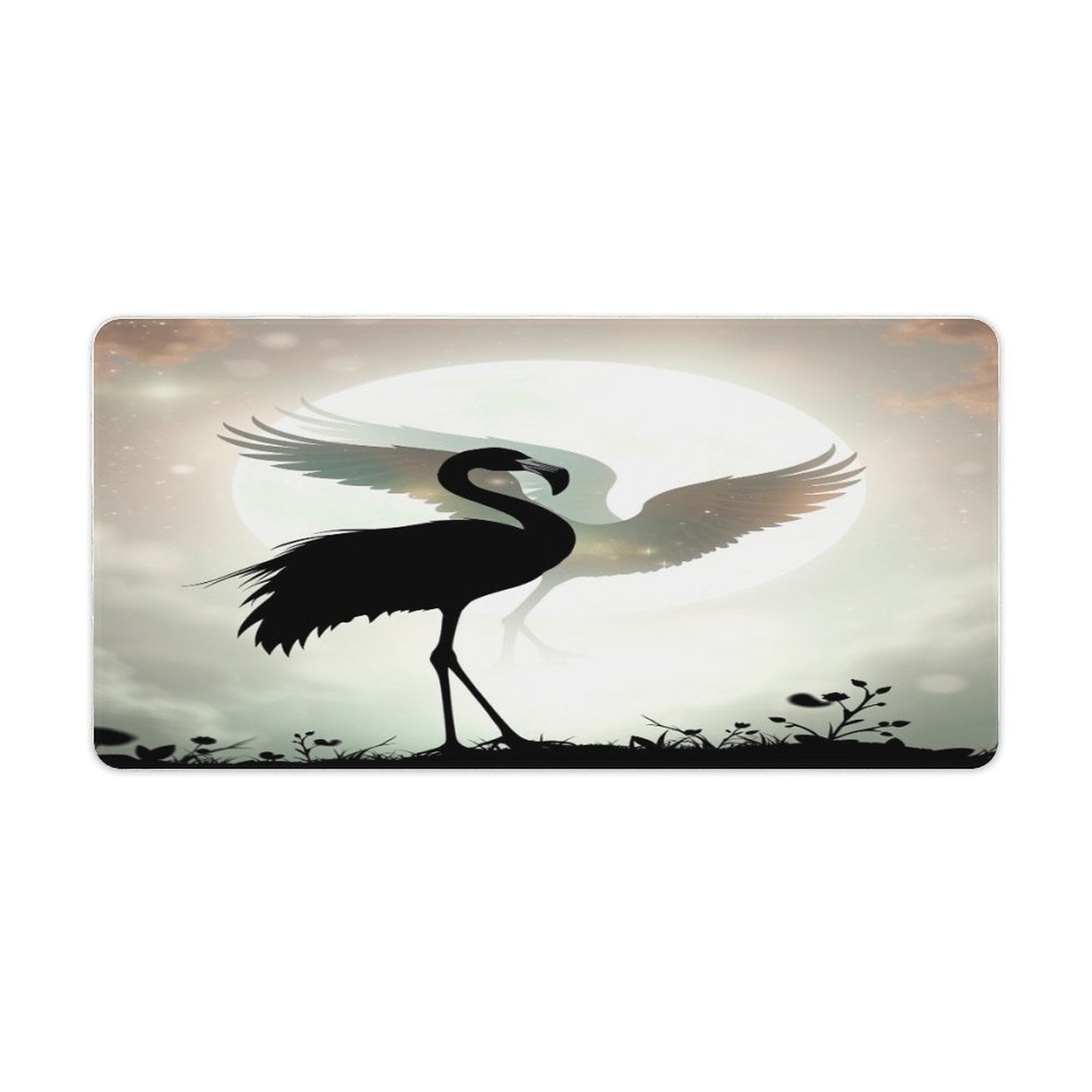 Flamingo Moon Silhouette Mouse Pad Gamer Computer Accessories Keyboard ...