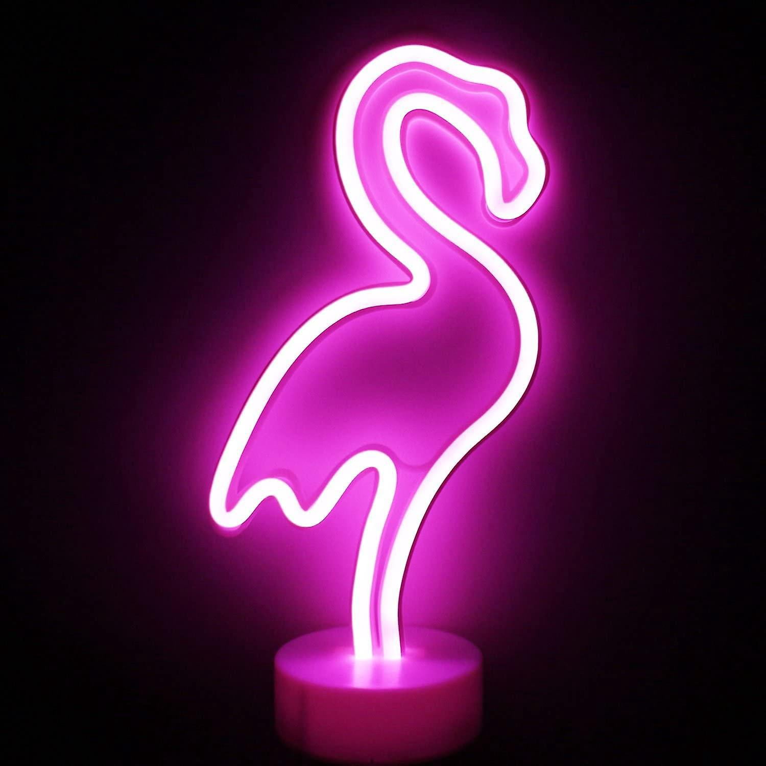 Flamingo Neon Pink Flamingo Gift Ladies Led Neon Sign Bedroom Flamingo ...