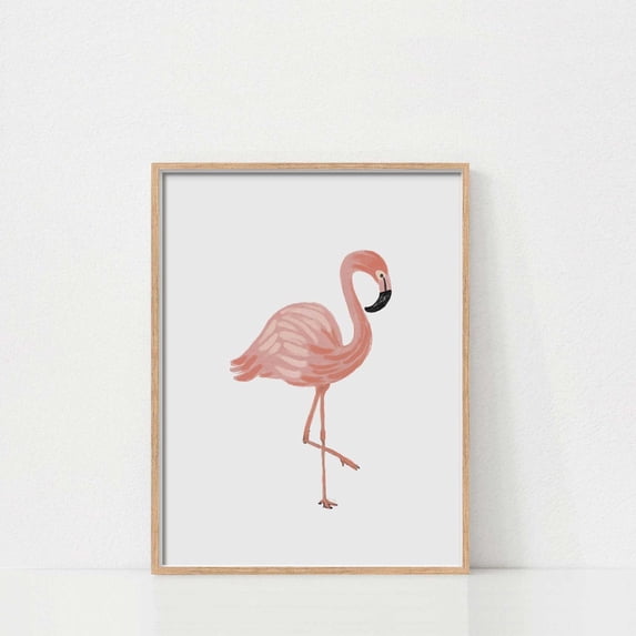 Flamingo Nursery Wall Art Animal Postertropical Decor Classroom S ...